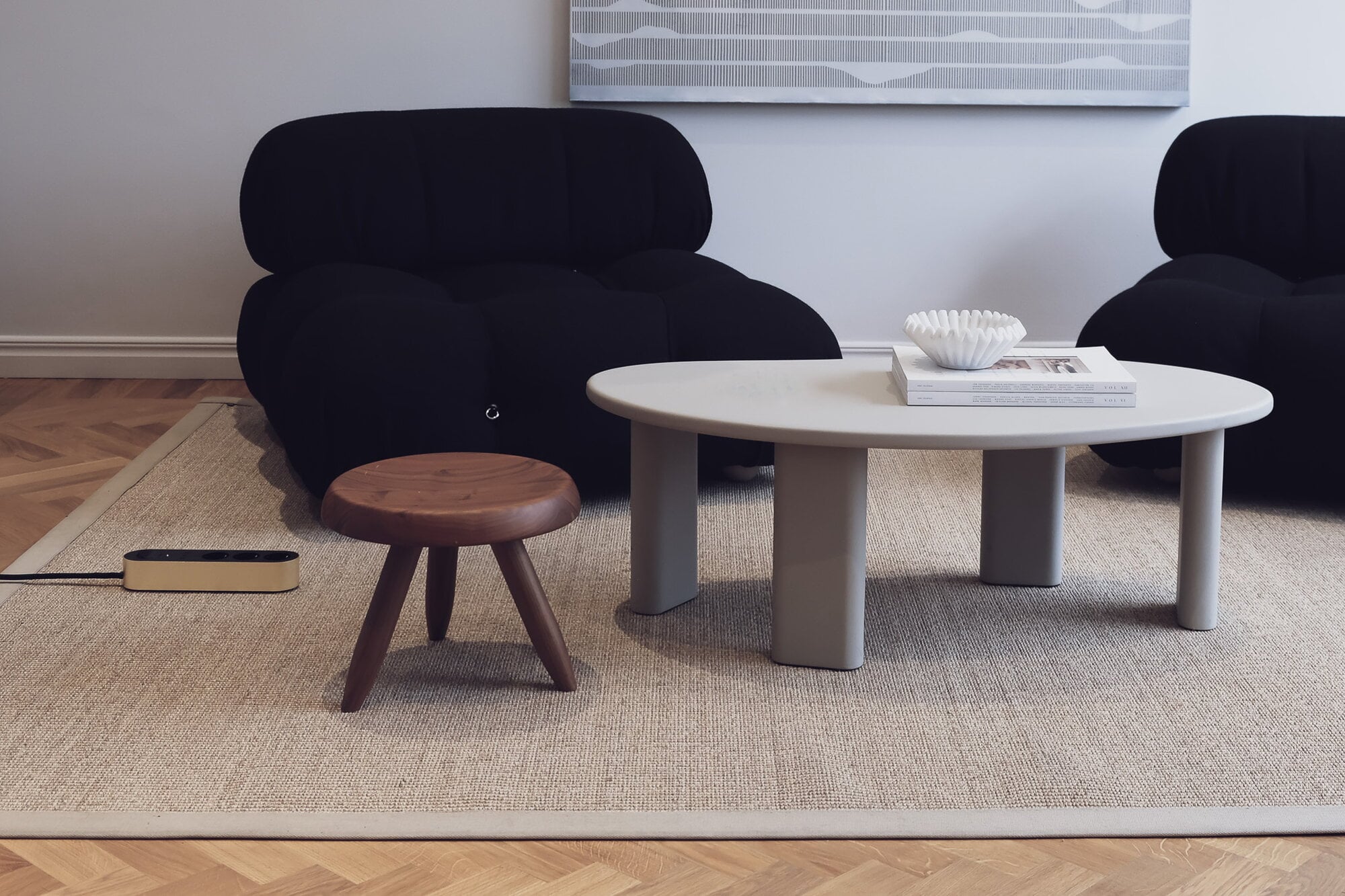 palett3 Edgar jatkojohto, satiini messinki | Finnish Design Shop