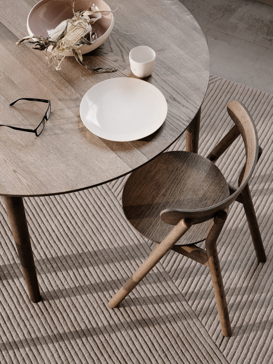 Northern Expand dining table, 120 cm, extendable, smoked oak | Finnish ...