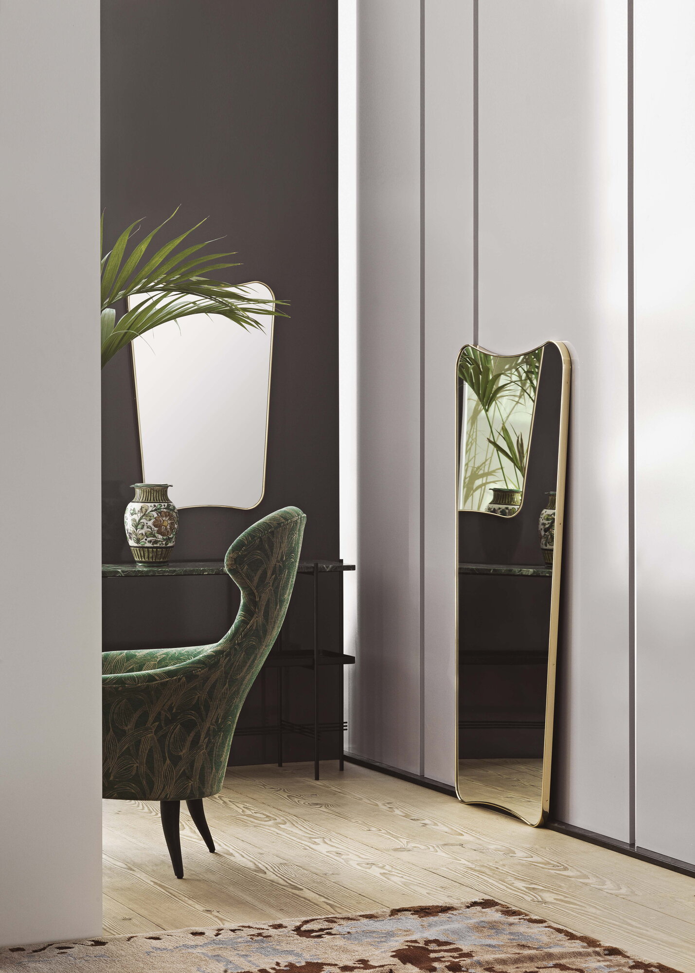 GUBI F.A. 33 mirror, 54 x 80 cm, polished brass | Finnish Design Shop