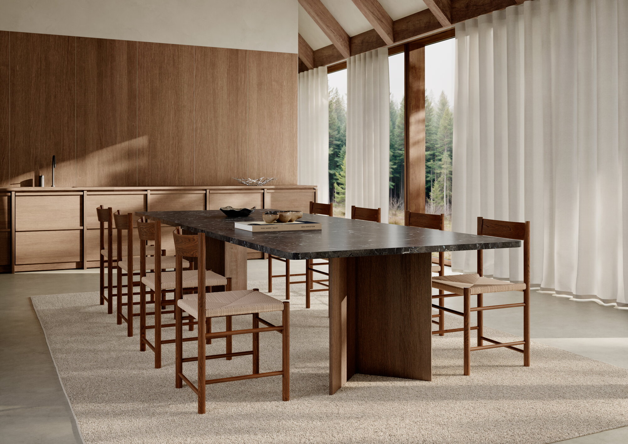 Brdr. Krüger F chair, fumed oak - paper cord | Finnish Design Shop