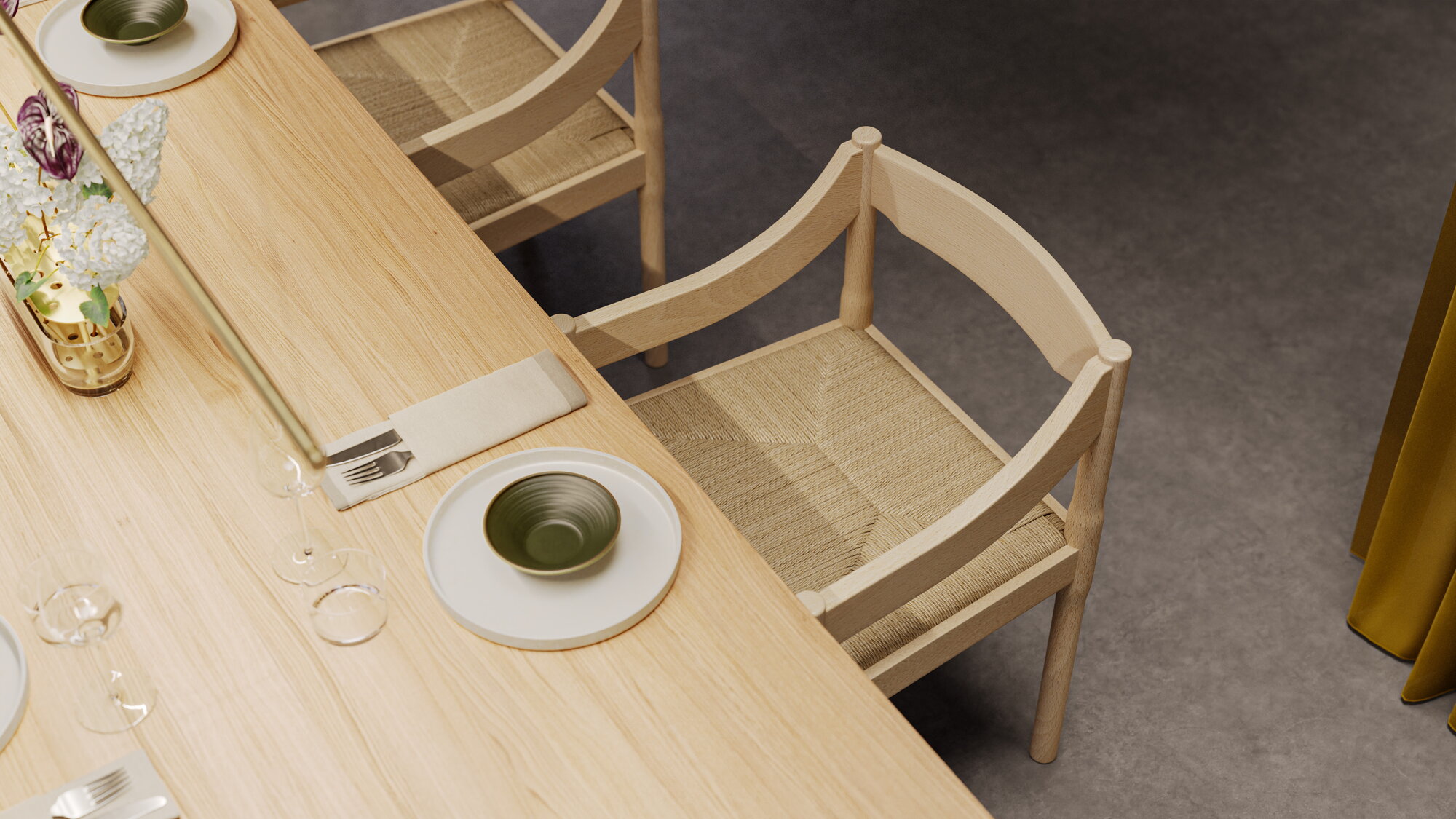 Fritz Hansen Carimate chair, beech - natural paper cord | Finnish ...