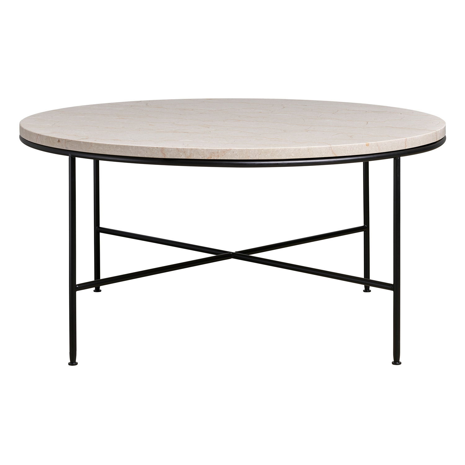 Fritz Hansen Planner MC300 coffee table, circular, black - marble Cream ...