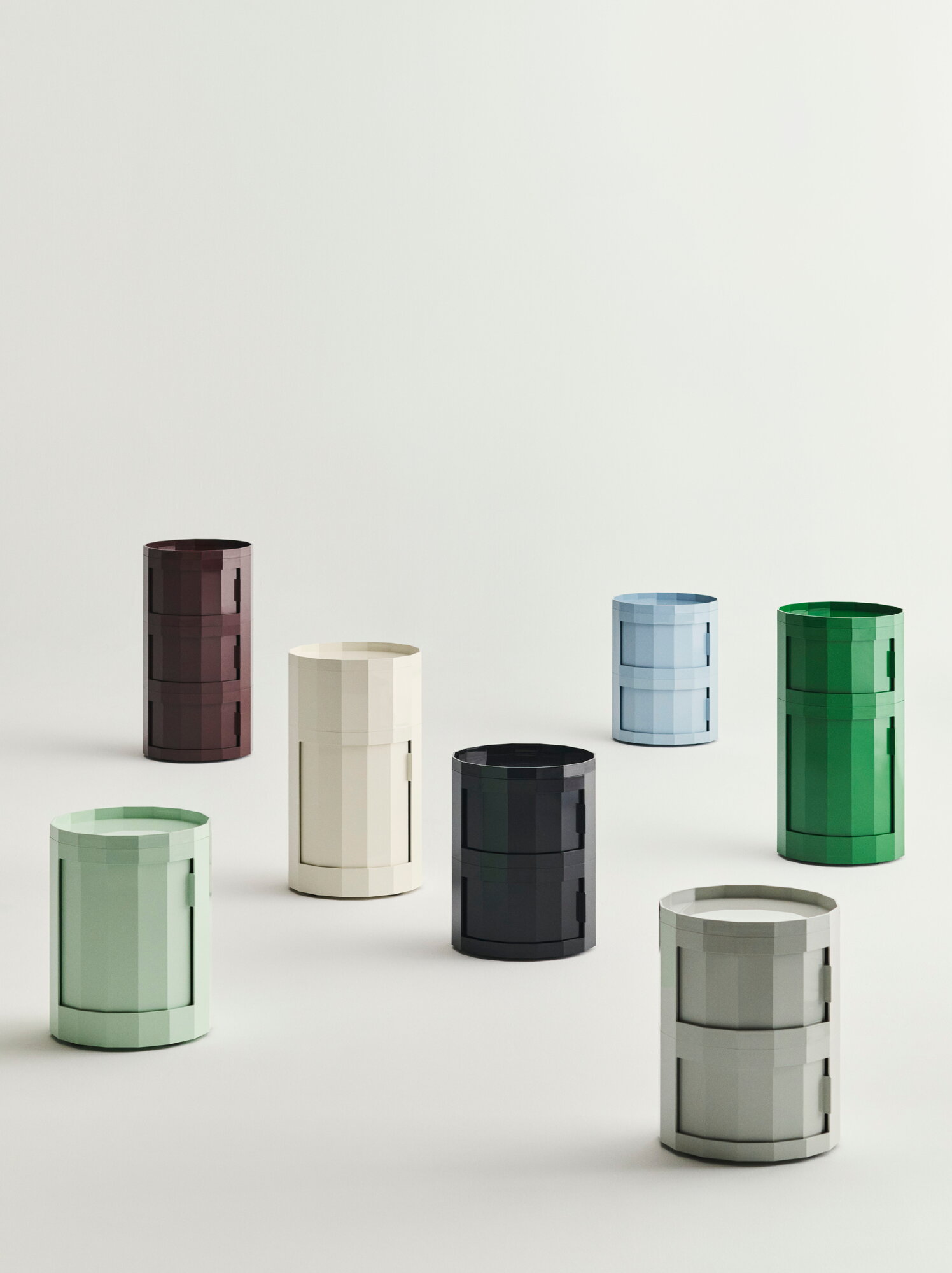 HAY Facet cabinet 20, two doors, misty blue | Finnish Design Shop
