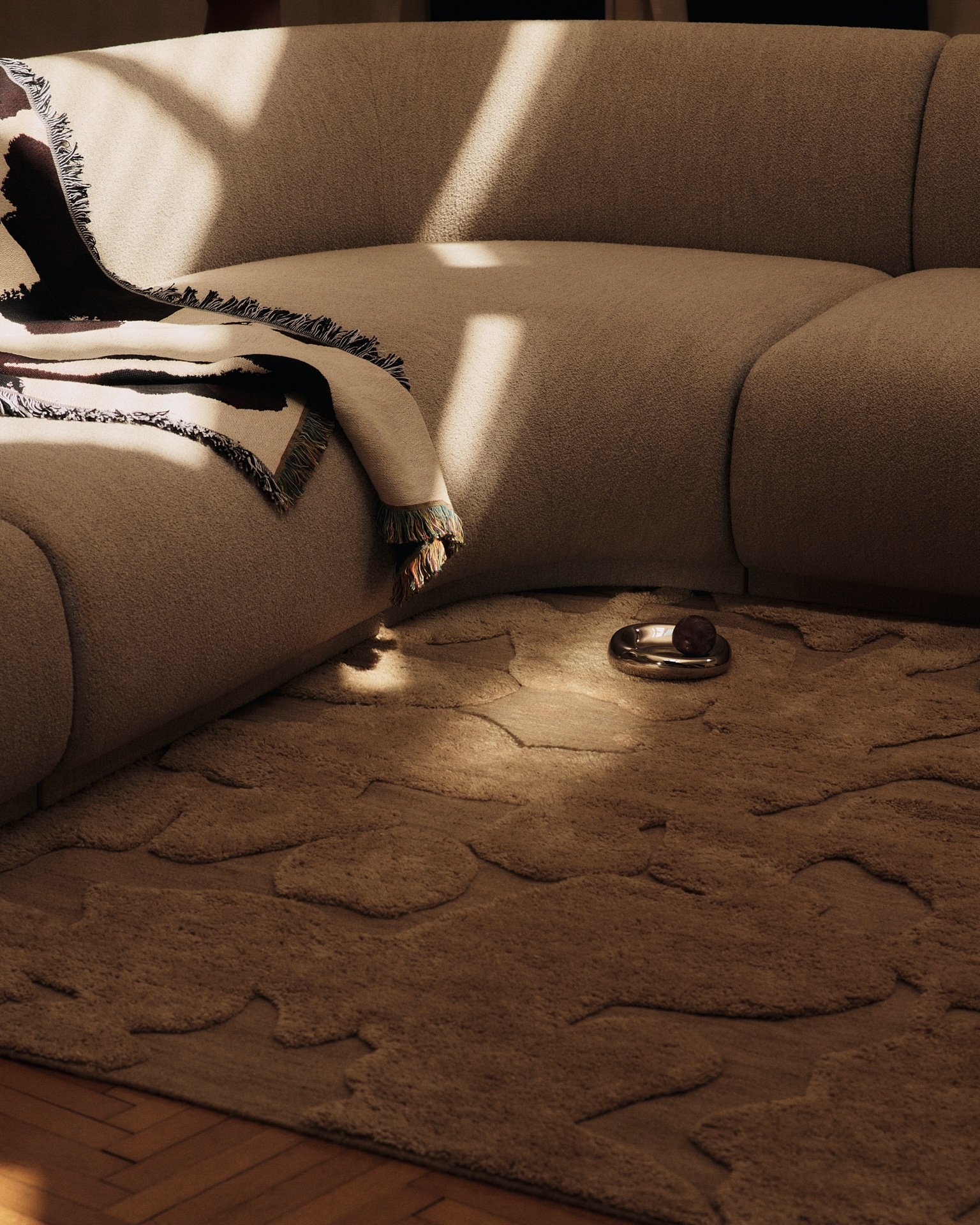 Ferm Living Tapis Cilla, 140 x 200 cm, brun clair | Finnish Design Shop