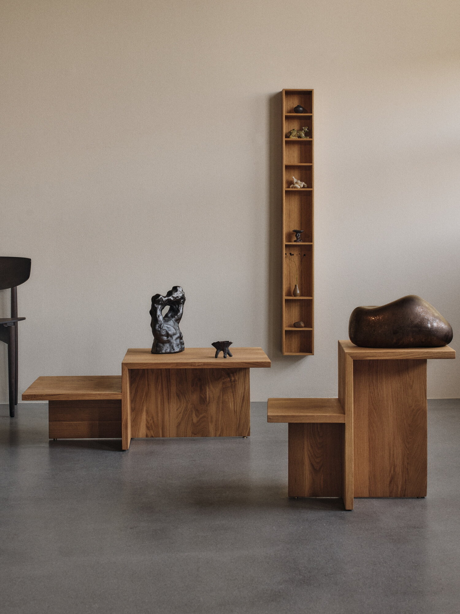 Ferm Living Distinct side table, natural oiled oak | Finnish Design Shop UK