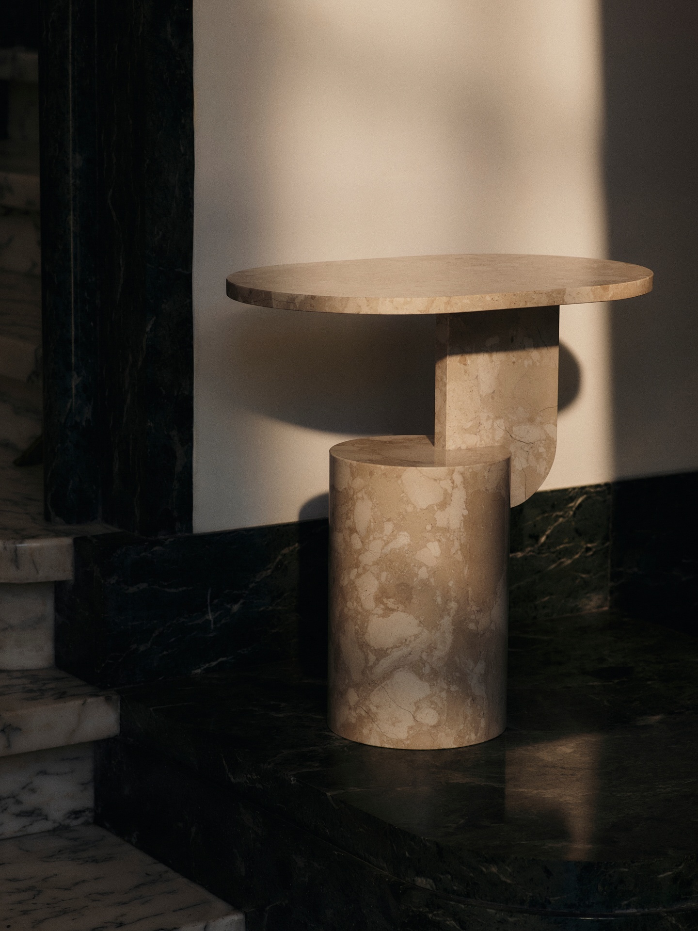 Ferm Living Insert side table, stone, sand | Finnish Design Shop