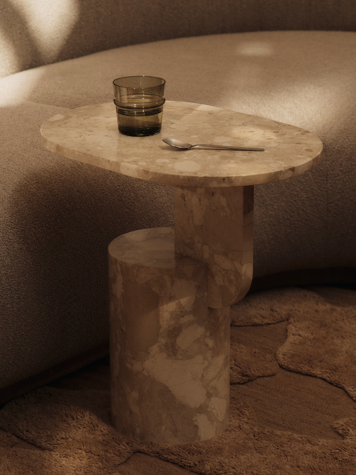 Ferm Living Insert side table, stone, sand | Finnish Design Shop NL