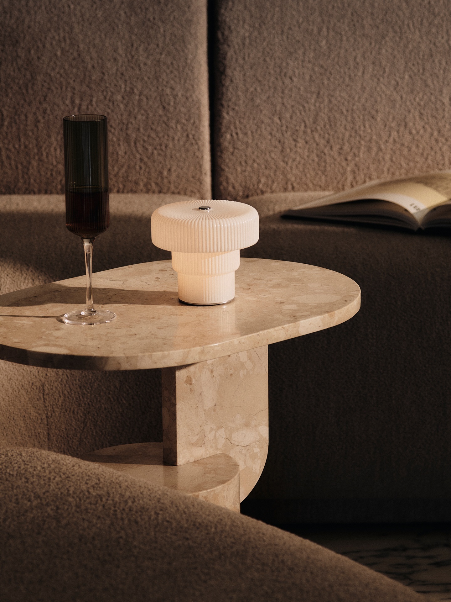Ferm Living Insert side table, stone, sand | Finnish Design Shop