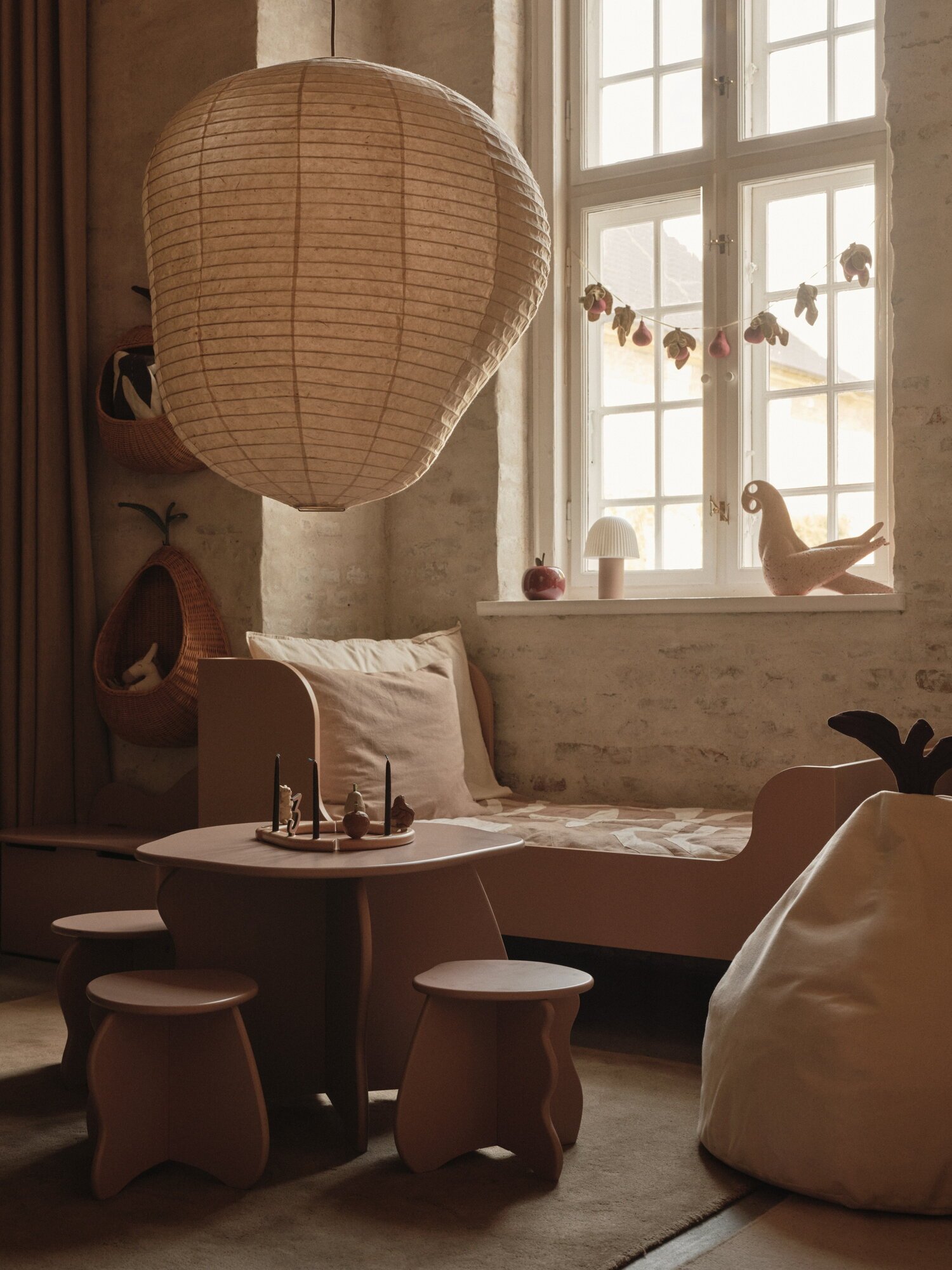 Ferm Living Apple money bank, deep red | Finnish Design Shop