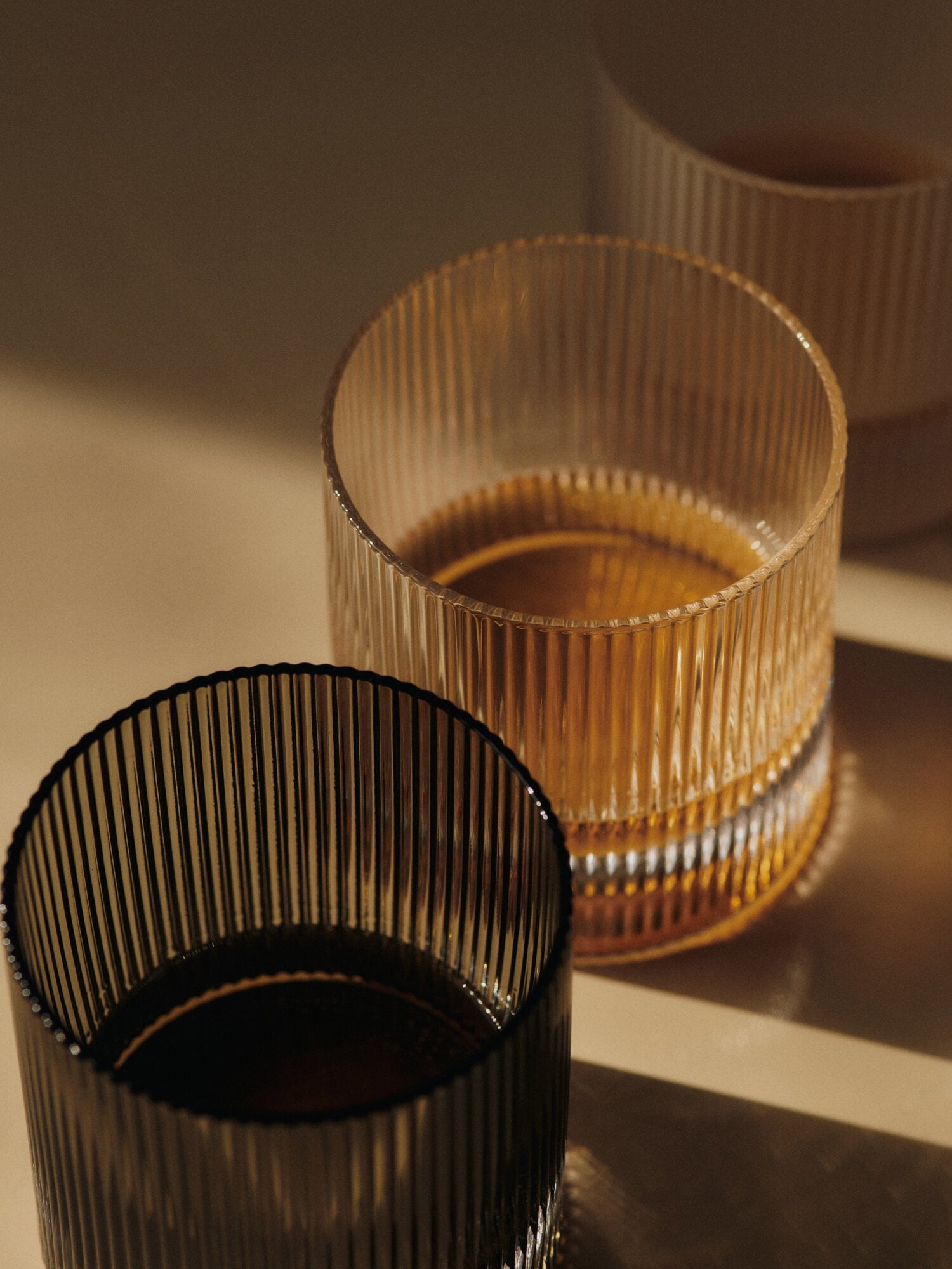 Ferm Living Ripple dricksglas, 2 st, frostat | Finnish Design Shop