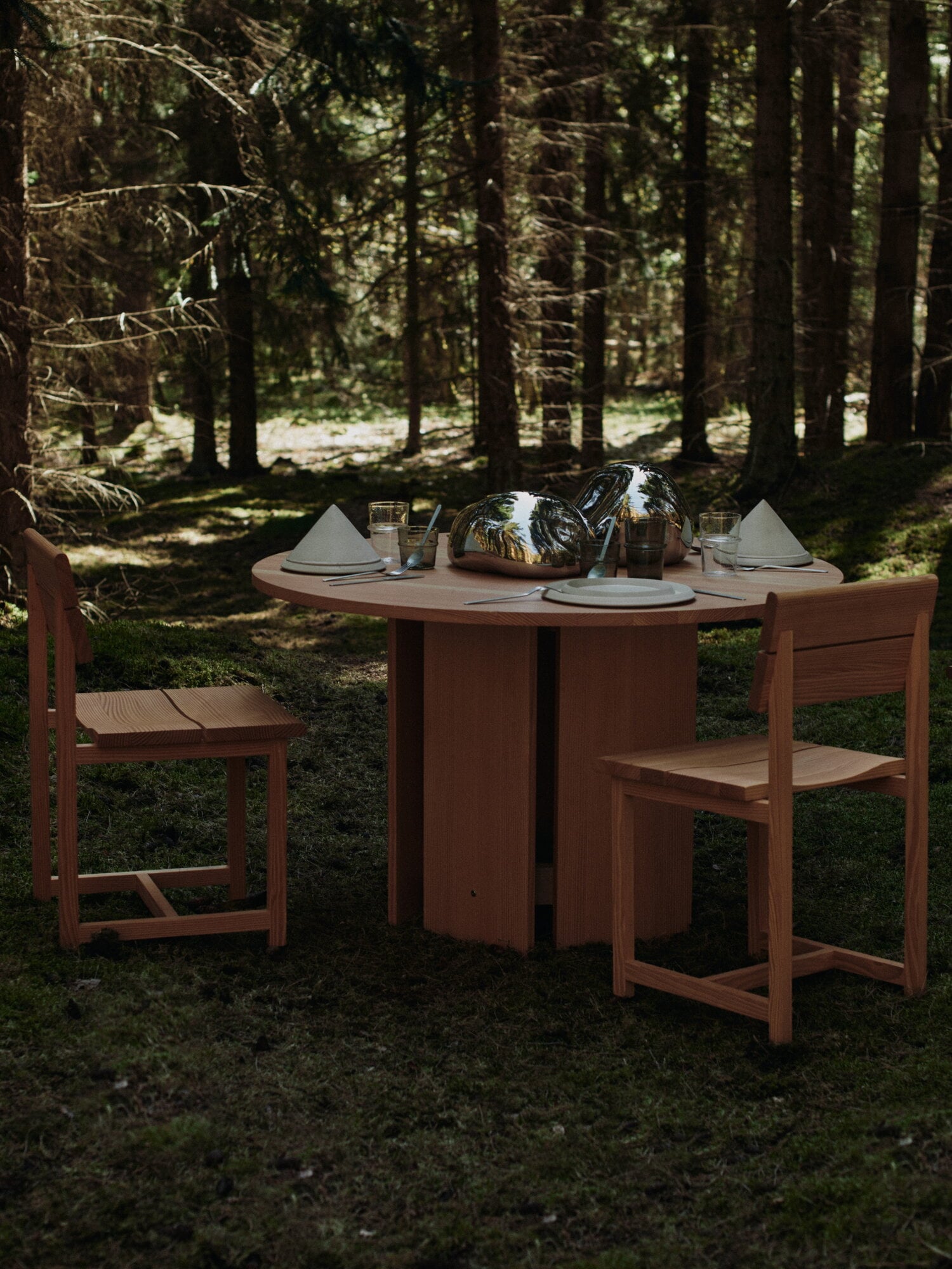 Ferm Living Bellure Piece decorative object, round, silver | Finnish ...