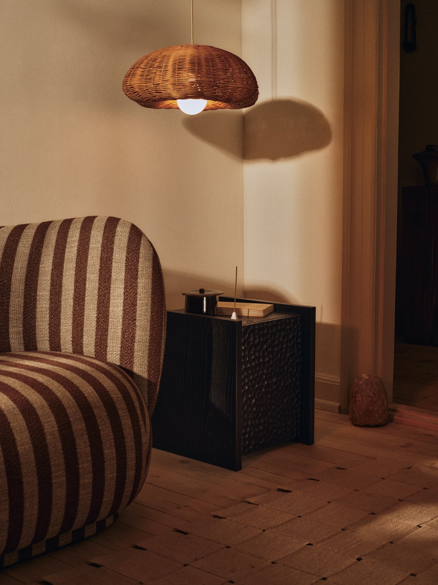 Ferm Living Rivan lampshade, natural rattan | Finnish Design Shop