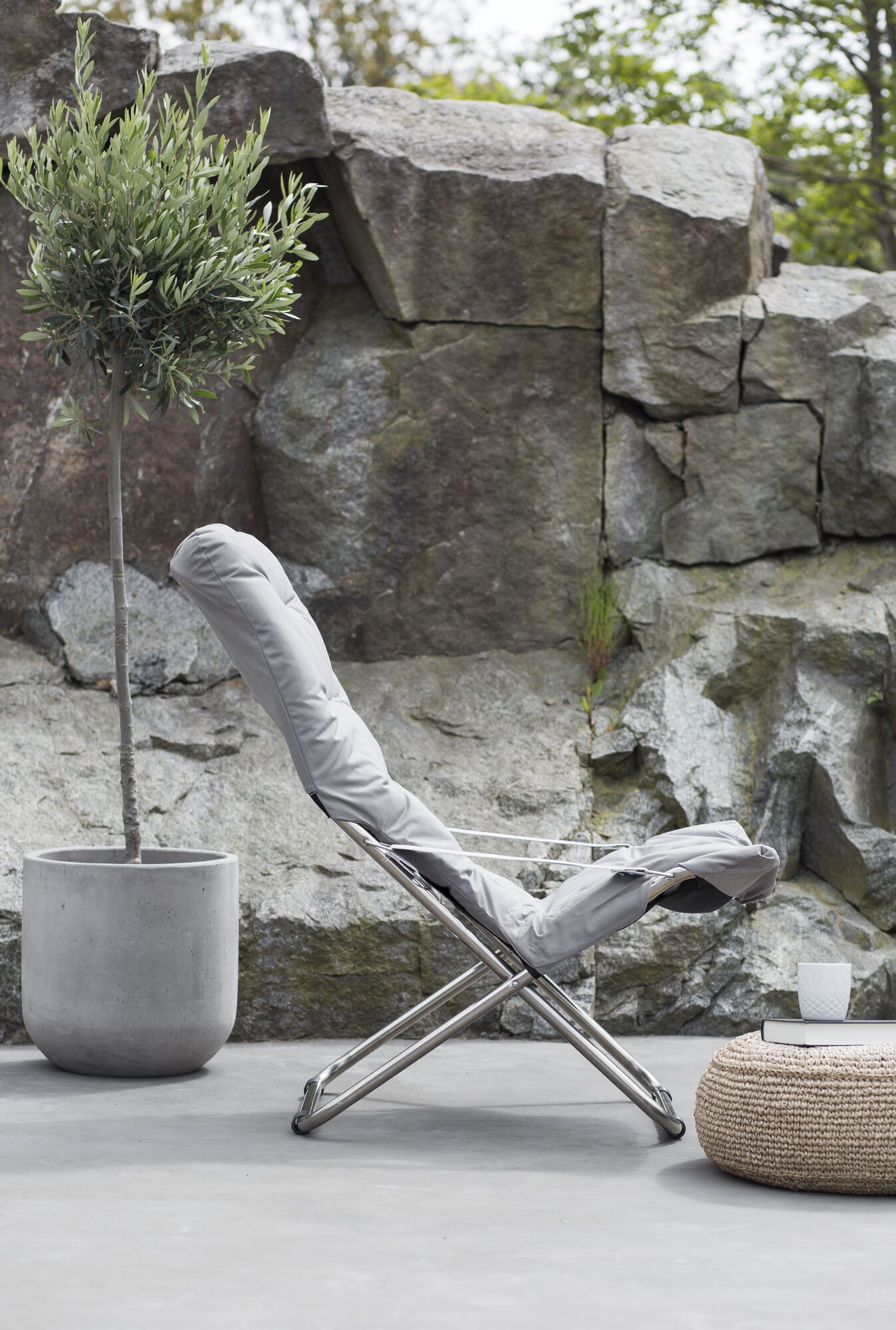 Fiam Fiesta Soft Outdoor lepotuoli, alumiini - harmaa | Finnish Design Shop