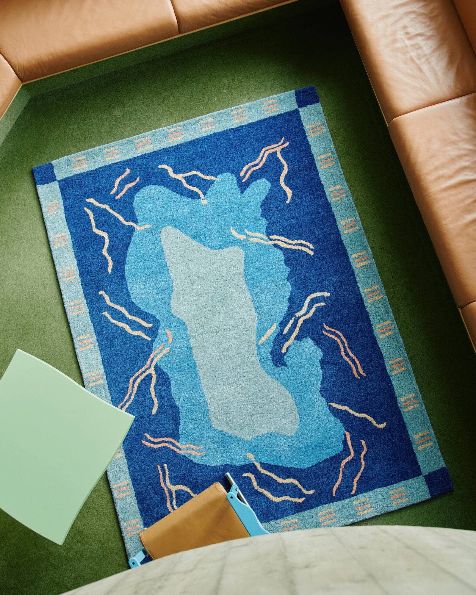 Finarte Columbus rug, blue | Finnish Design Shop