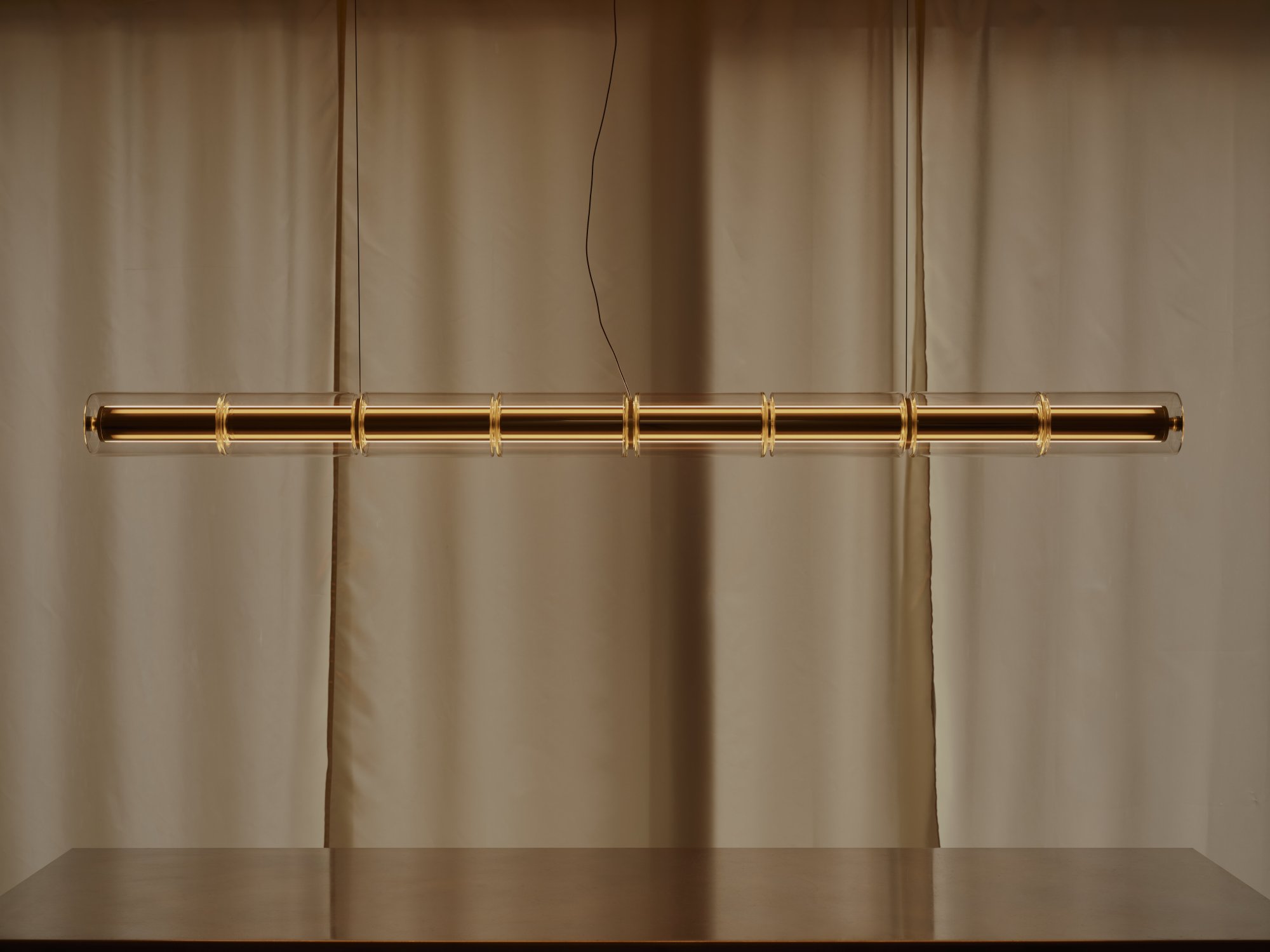 Flos Luce Cilindrica S1 suspension lamp, glass, transparent | Finnish ...