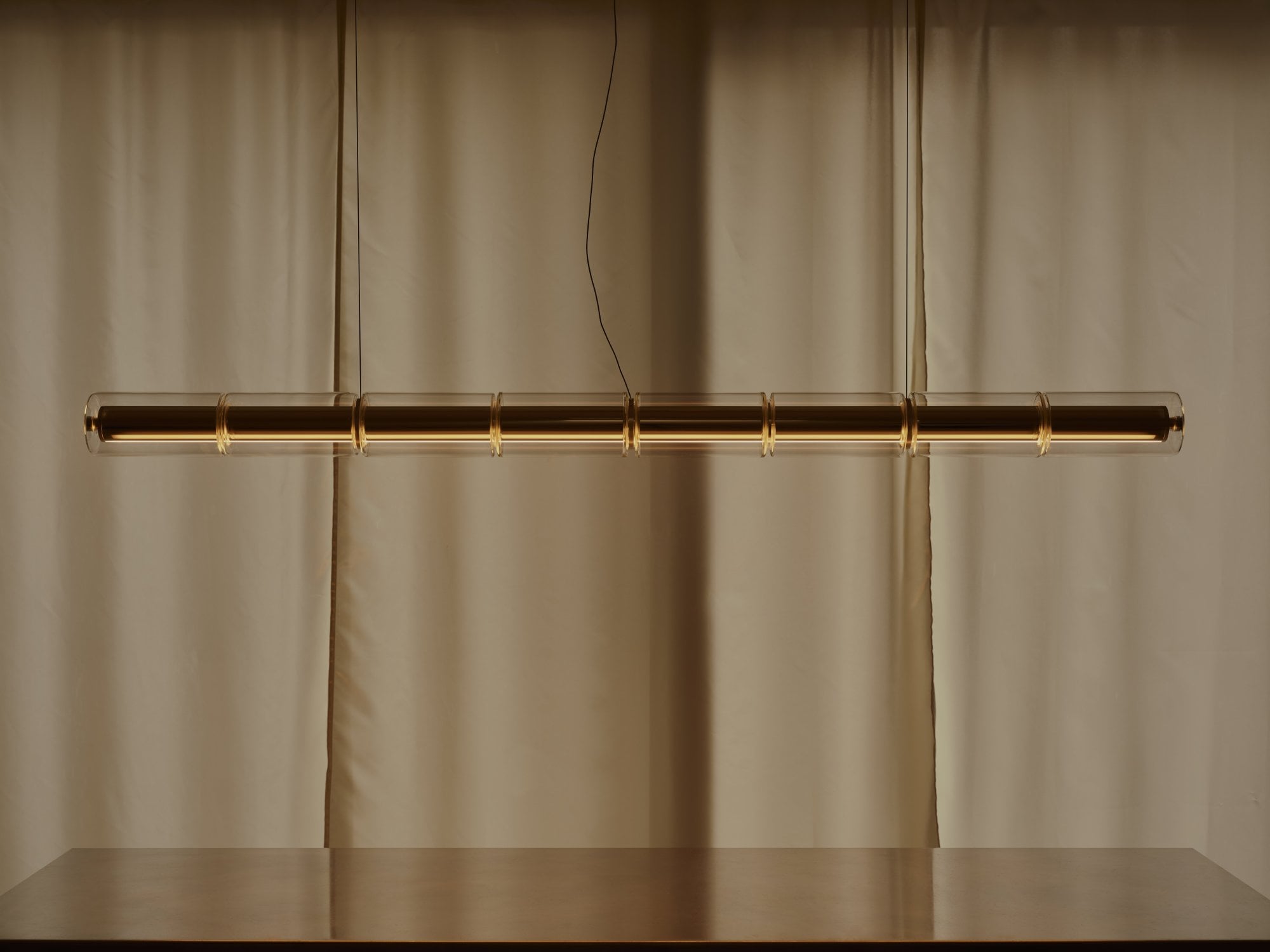 Flos Luce Cilindrica S1 suspension lamp, glass, transparent | Finnish ...