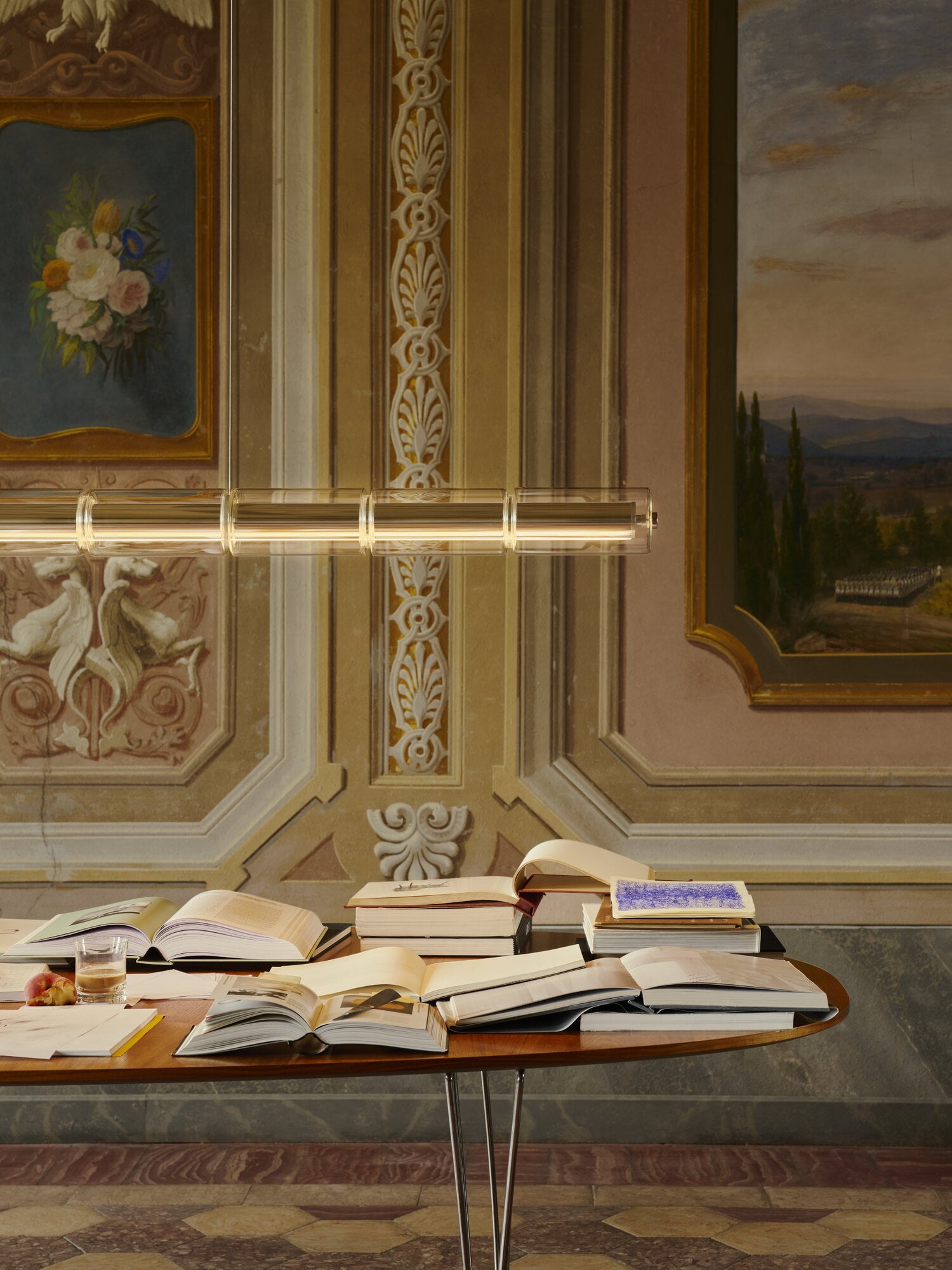 Flos Luce Cilindrica S1 suspension lamp, glass, transparent | Finnish ...