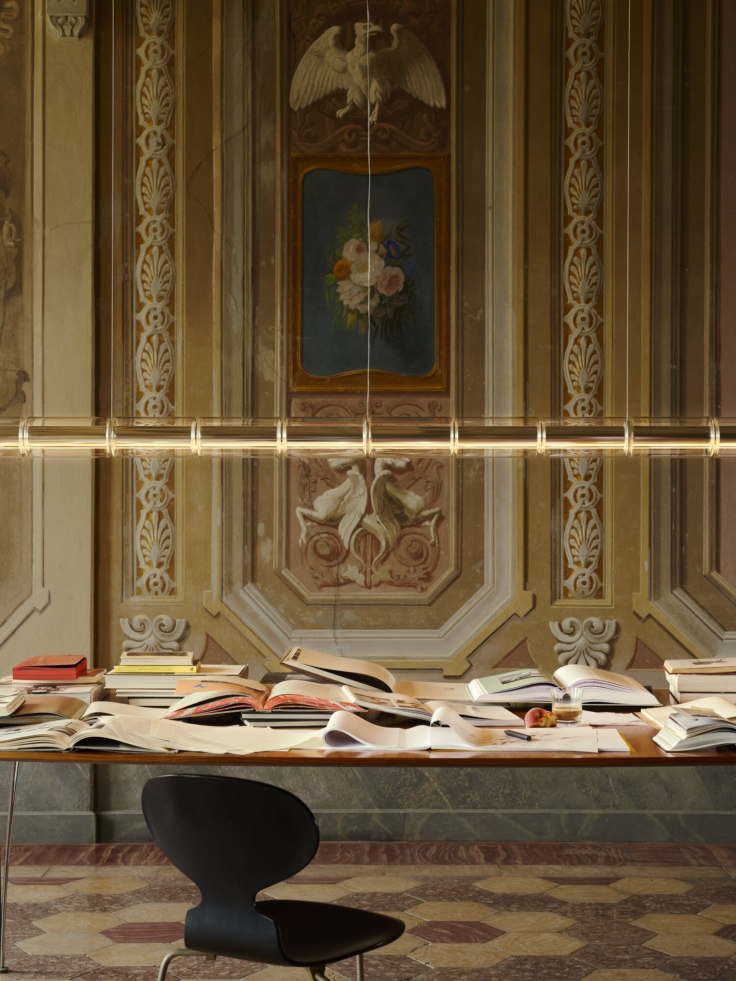 Flos Luce Cilindrica S2 suspension lamp, glass, transparent | Finnish ...