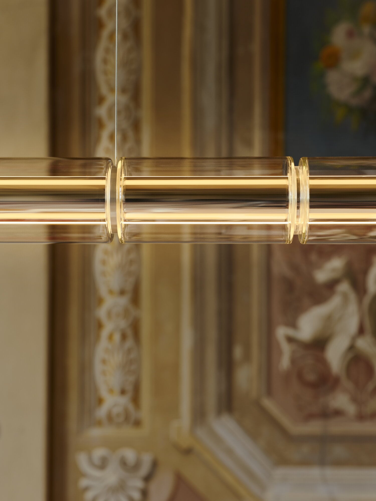Flos Luce Cilindrica S1 suspension lamp, glass, transparent | Finnish ...