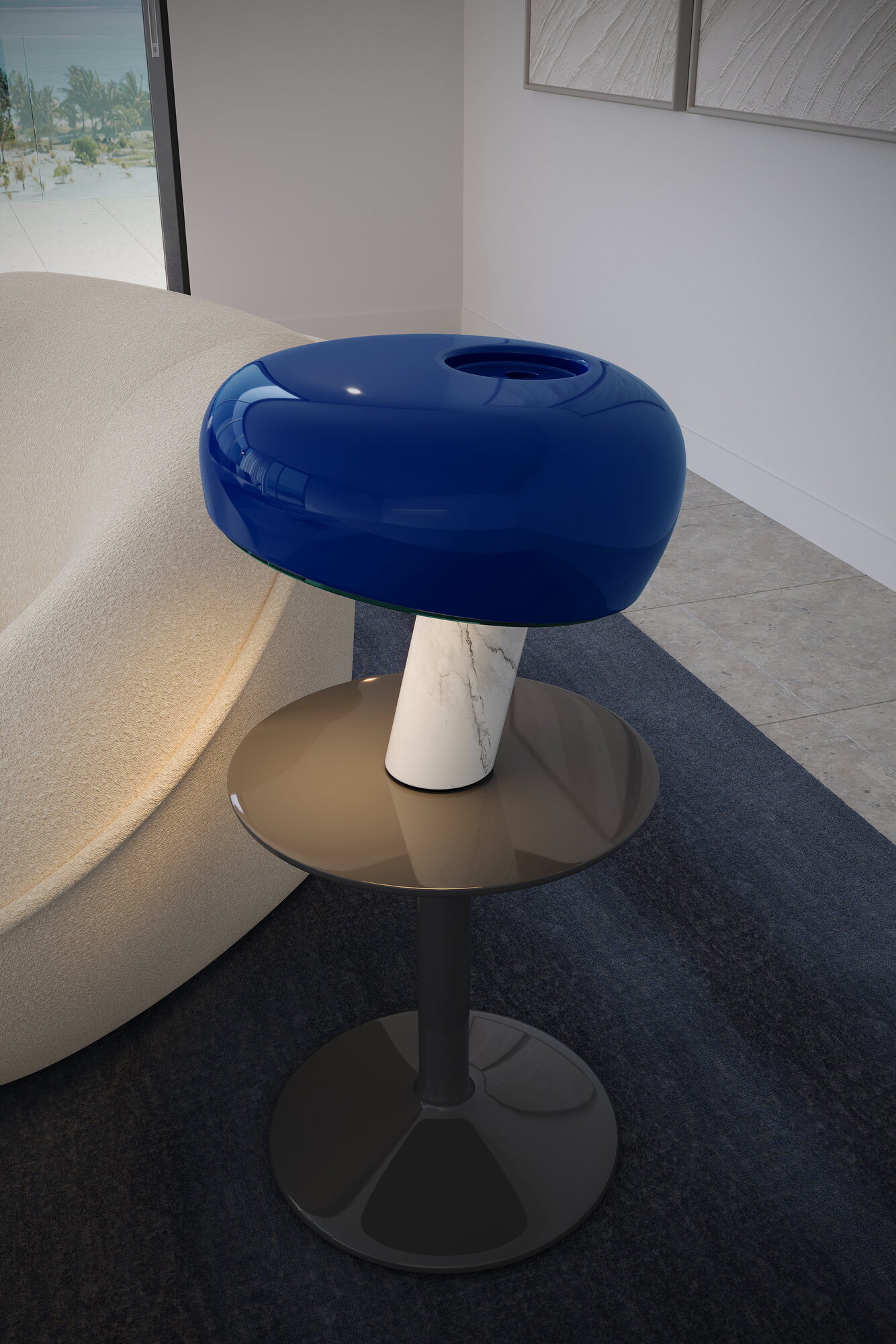 Flos Snoopy table lamp, navy blue | Finnish Design Shop