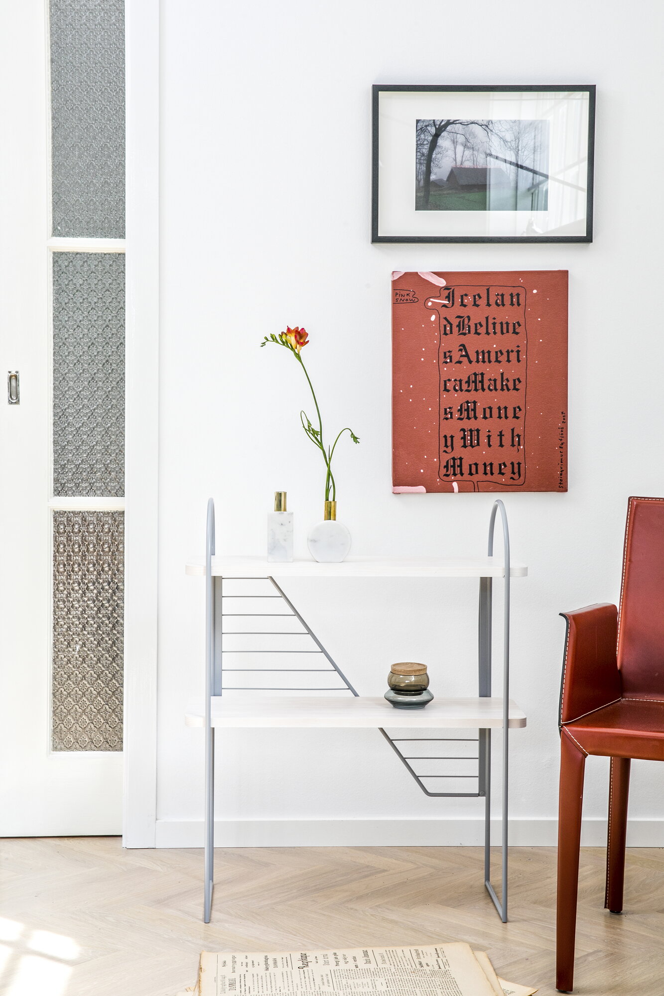 Fólk Reykjavík Urban Nomad console table M, grey - white | Finnish Design Shop
