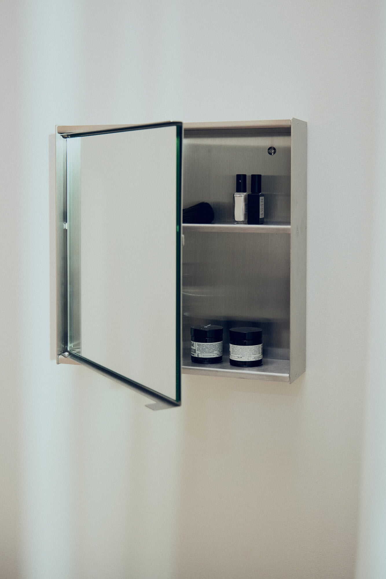 Form & Refine Taper mirror cabinet, 40 x 40 cm, stainless steel ...