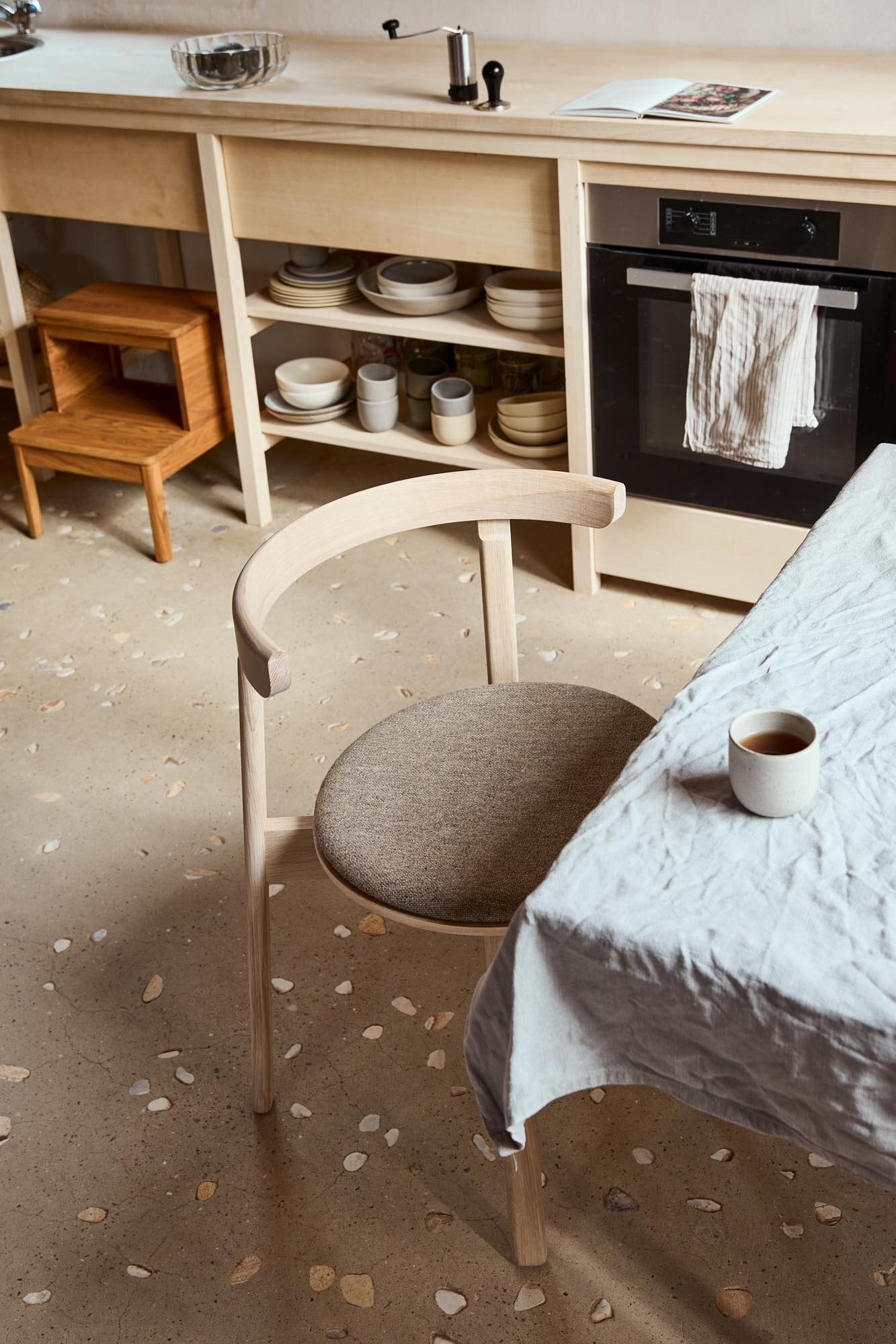 Form & Refine Lunar chair, white oiled oak - Hallingdal 0227 | Finnish Design Shop