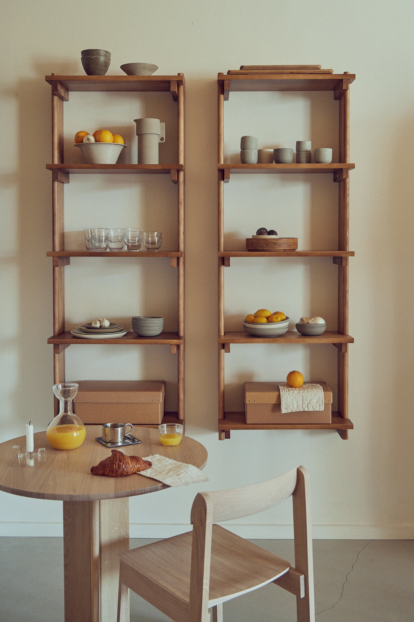 Form & Refine Beam wall shelf 5, deep brown pine | Finnish Design Shop
