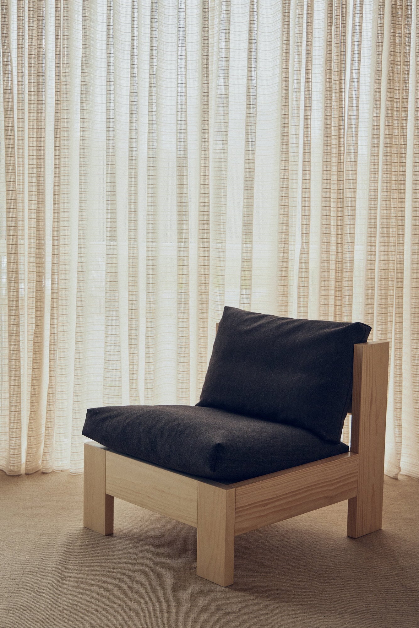 Form & Refine Icon lounge chair, matt lacquered oak - dark brown ...