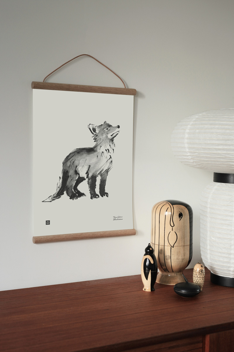 Teemu Järvi Illustrations Fox Cub poster, 30 x 40 cm | Finnish Design Shop