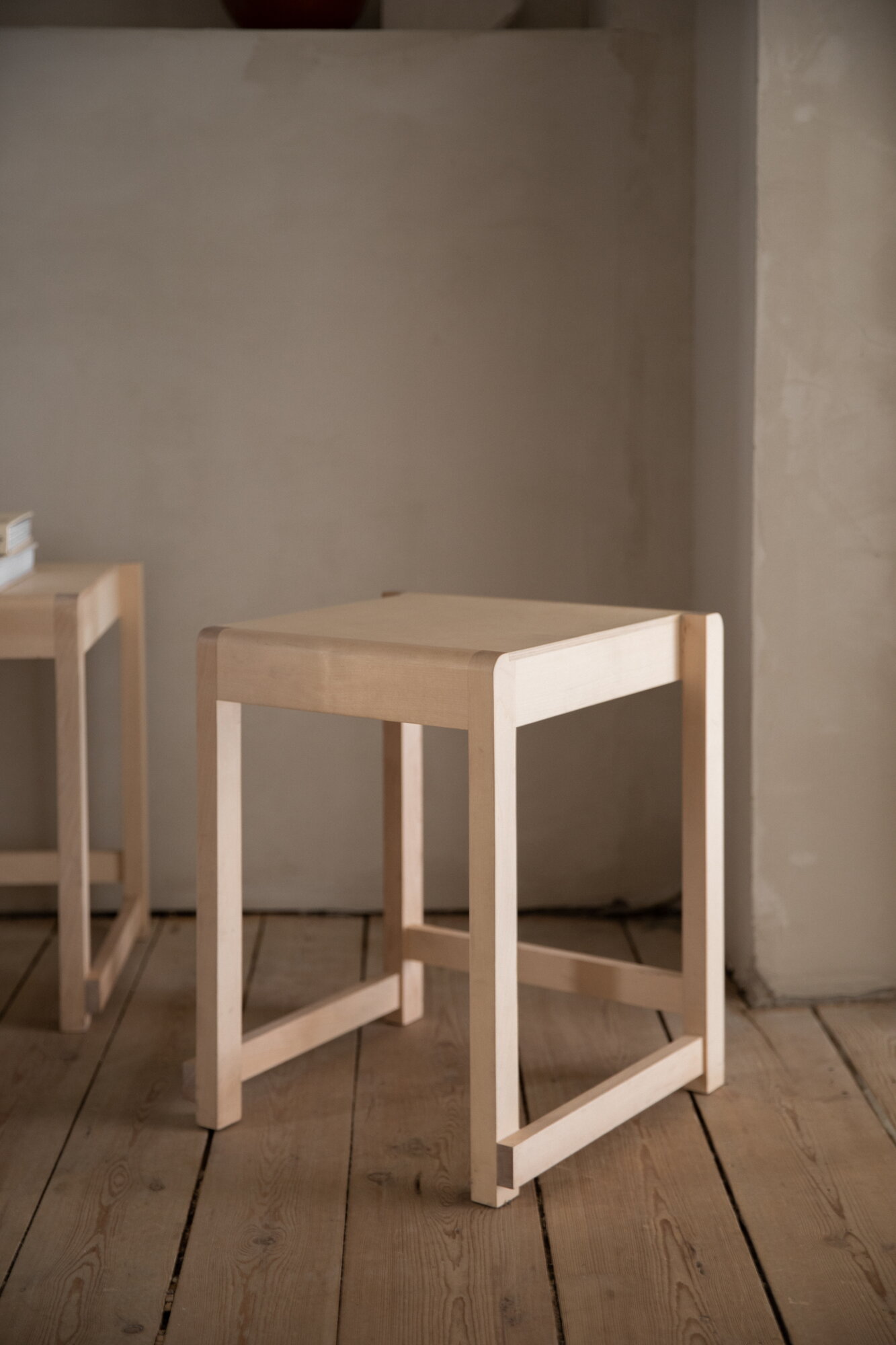 Frama Low Stool 01, natural wood | Finnish Design Shop