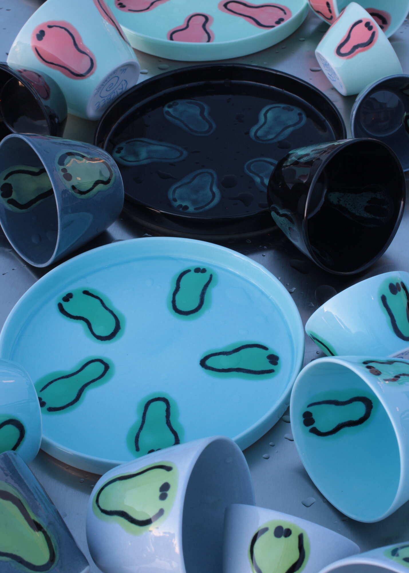 Frizbee Ceramics Baby plate, KOTA ciel | Finnish Design Shop