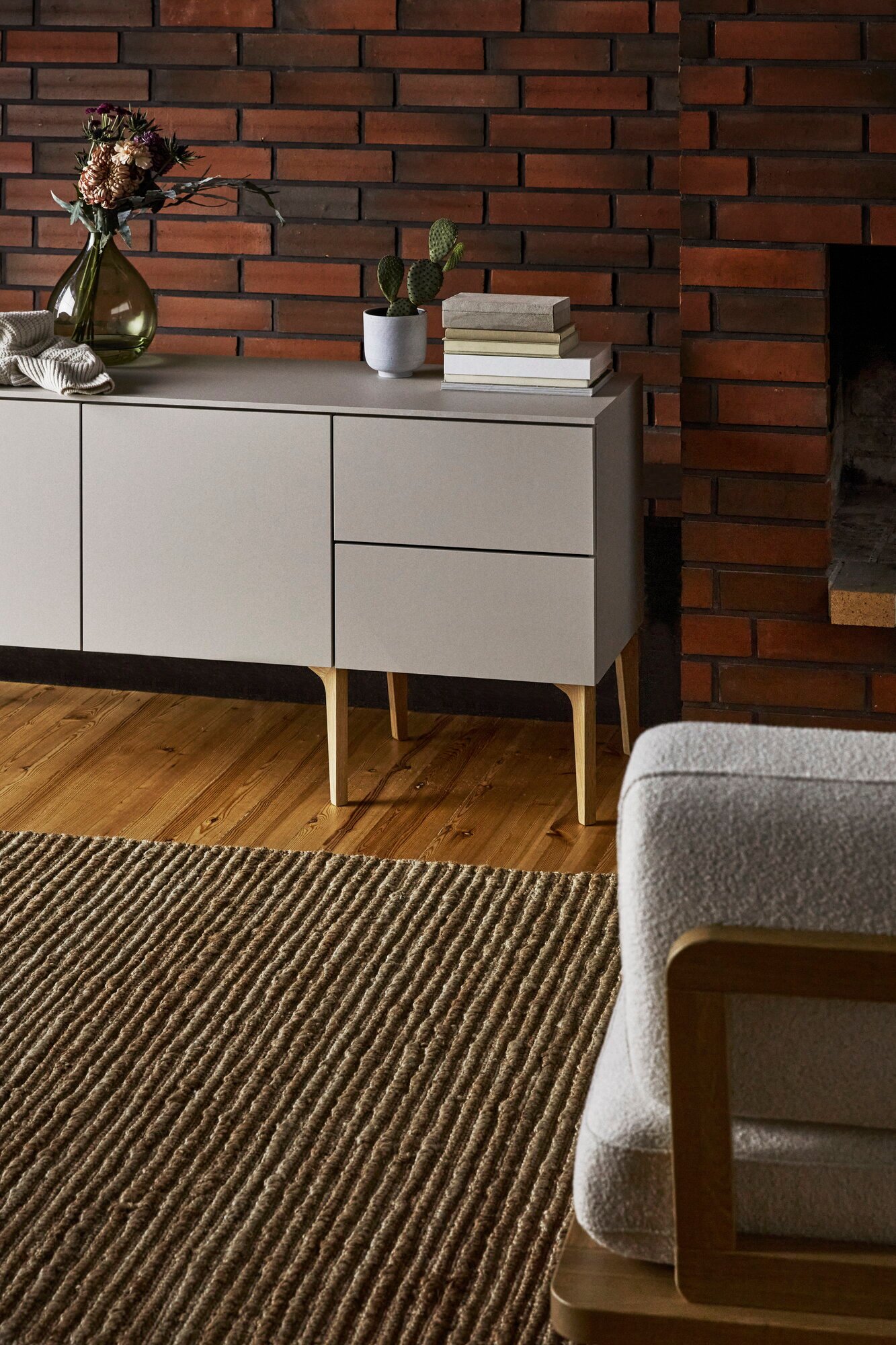 Lundia Fuuga sideboard, 144 cm, cashmere - oak | Finnish Design Shop