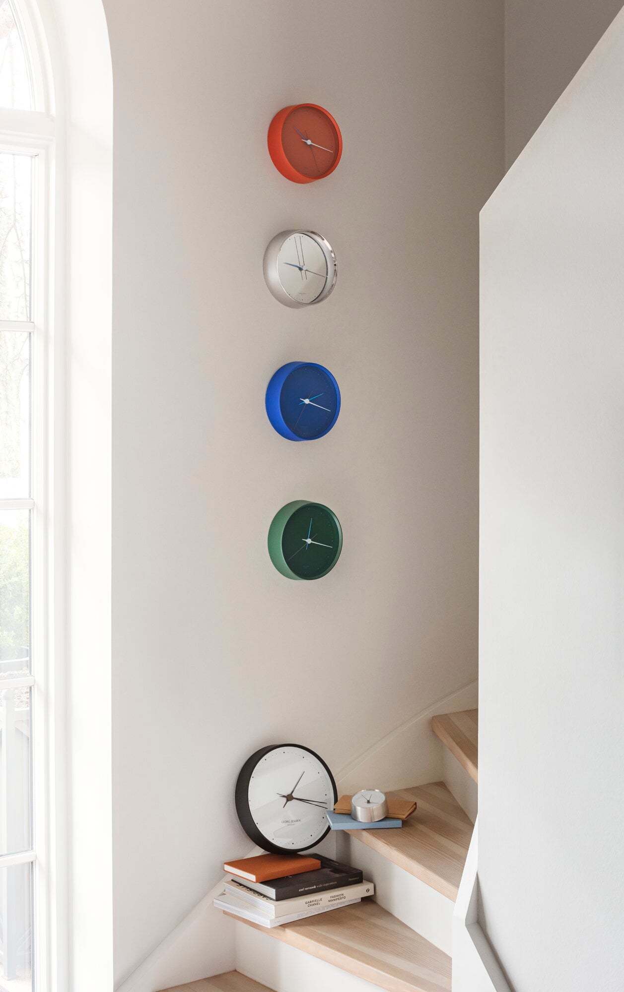 Georg Jensen Henning Koppel wall clock, 22 cm, green | Finnish Design Shop