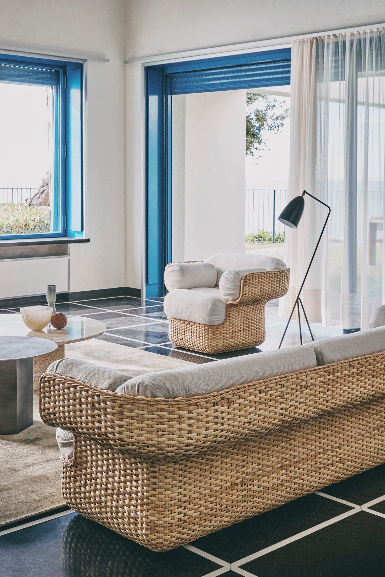 GUBI Basket lounge chair, rattan - Lorkey 40 | Finnish Design Shop UK