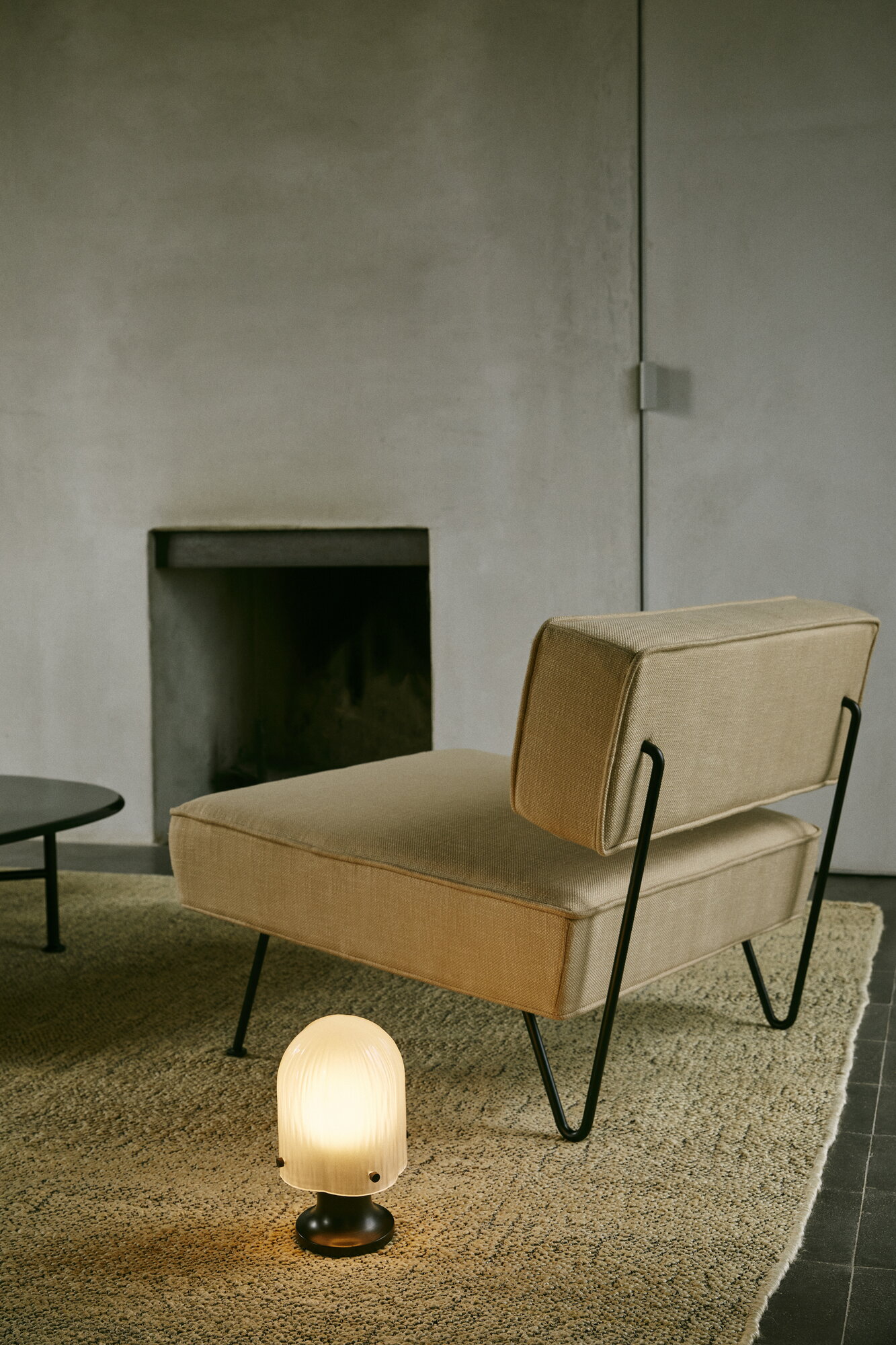 GUBI Seine portable lamp, antique brass - white | Finnish Design Shop