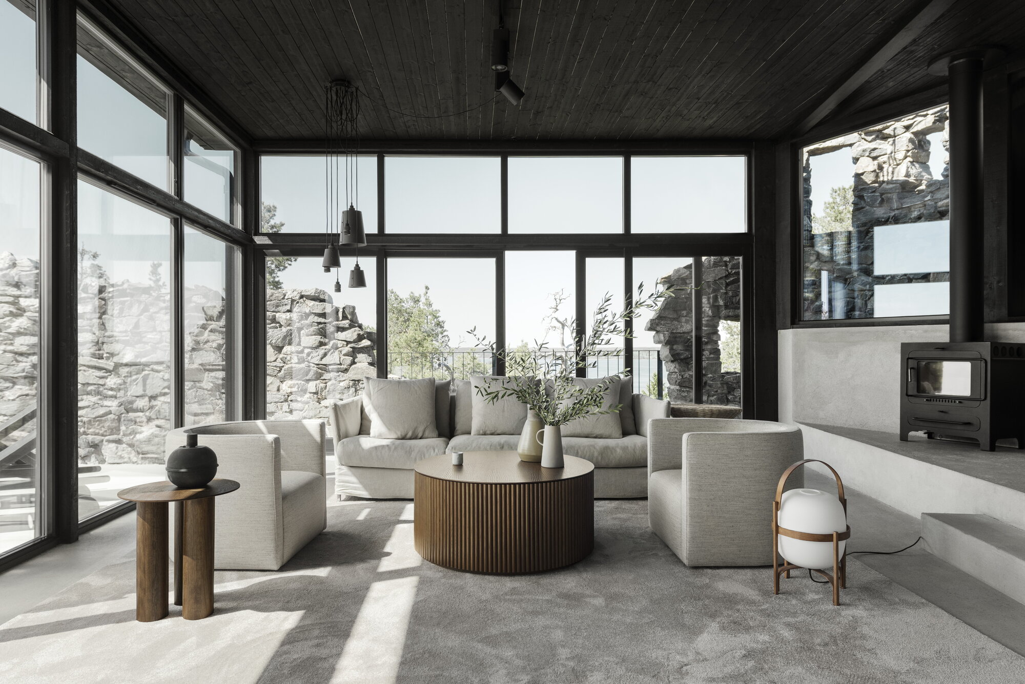 Asplund Grand Palais coffee table, 92 cm, teak stained ash | Finnish ...