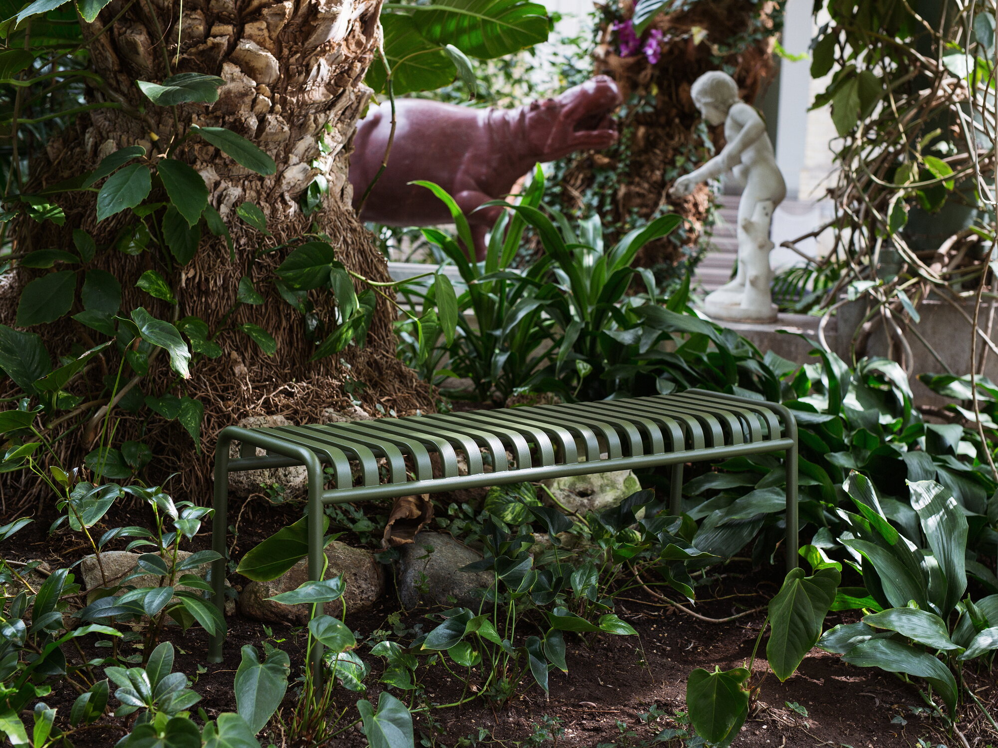 HAY Palissade bench, olive | Finnish Design Shop