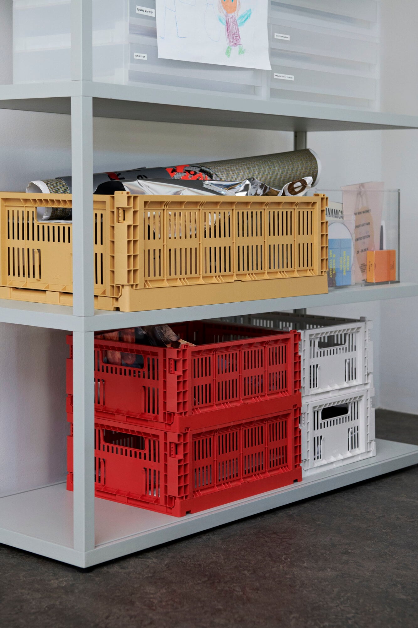 HAY Colour Crate, M, recycled plastic, red | Finnish Design Shop