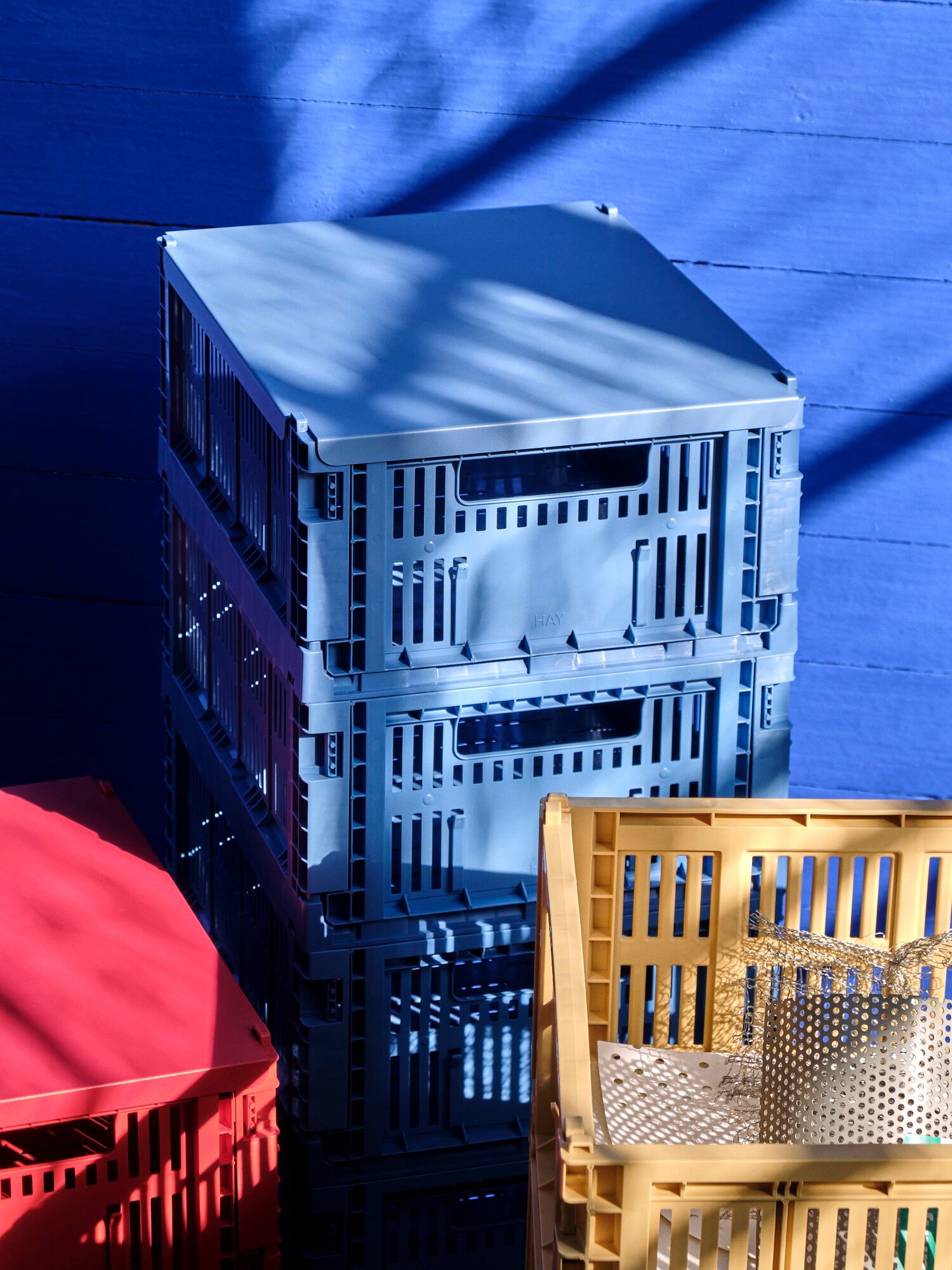 HAY Colour Crate, M, recycled plastic, electric blue | Finnish Design Shop