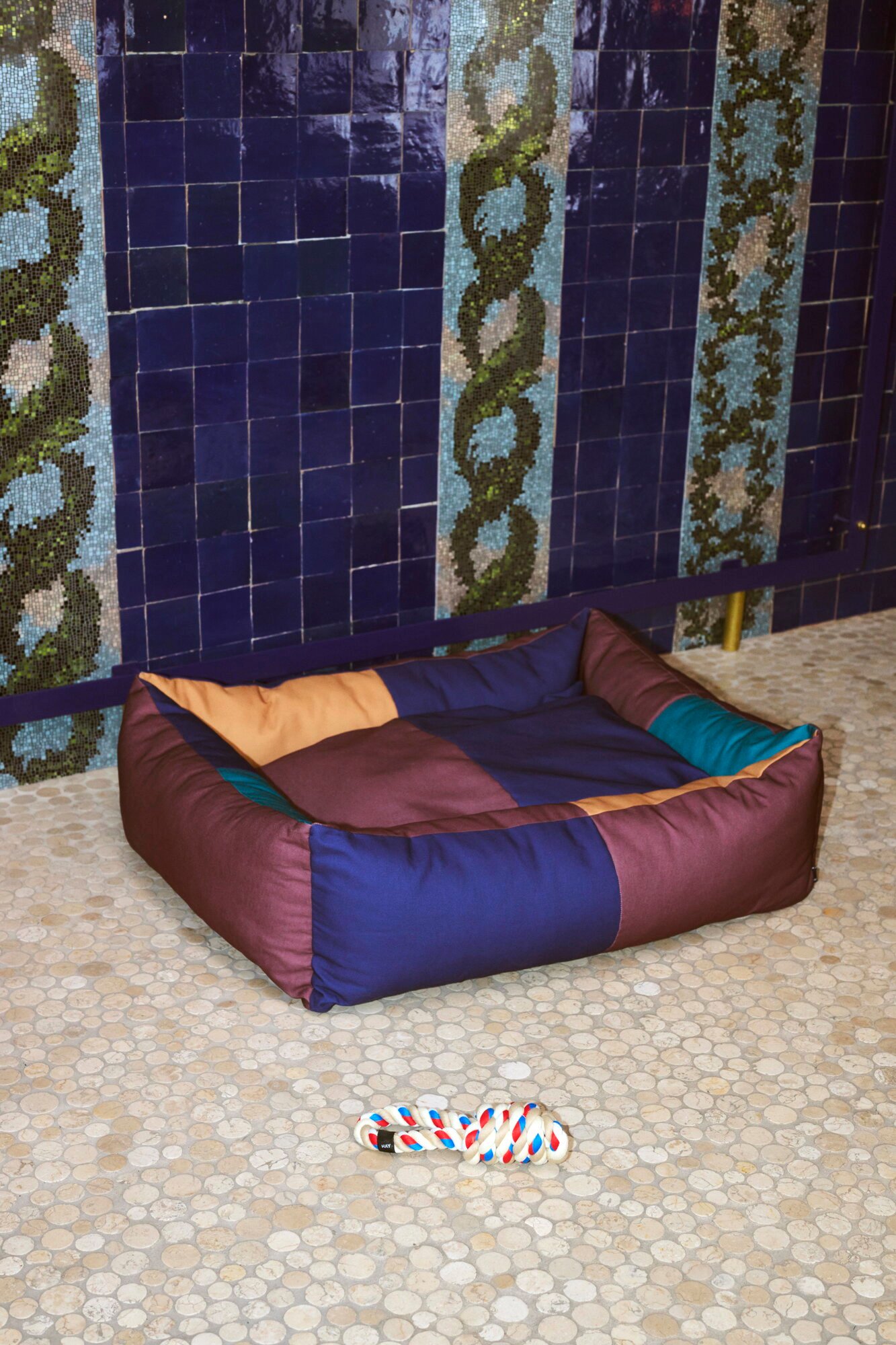 HAY Dogs rope toy, red - turquoise - off-white | Finnish Design Shop