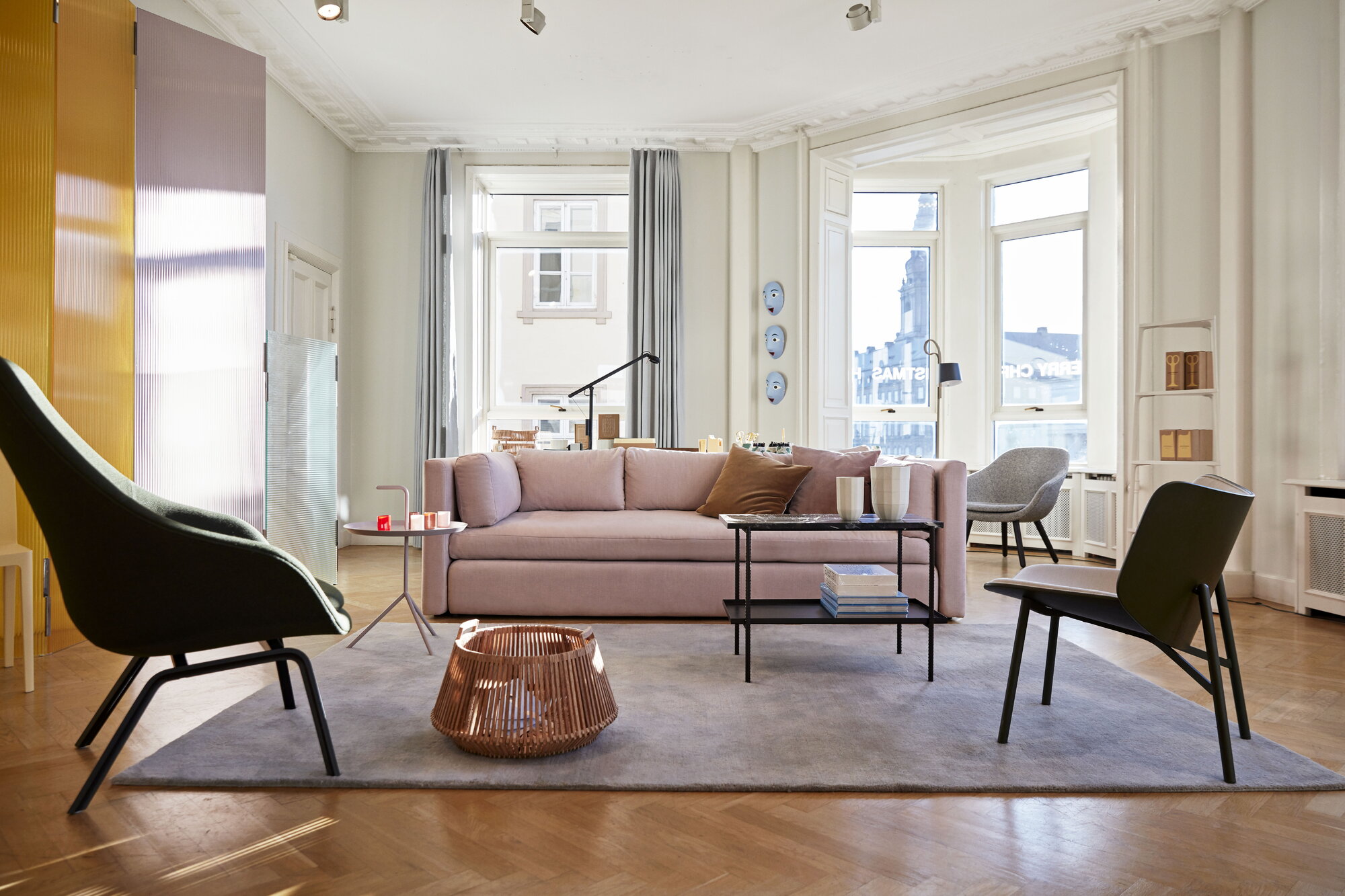 HAY Rebar side table, 75 x 44 cm, black - black marble | Finnish Design ...