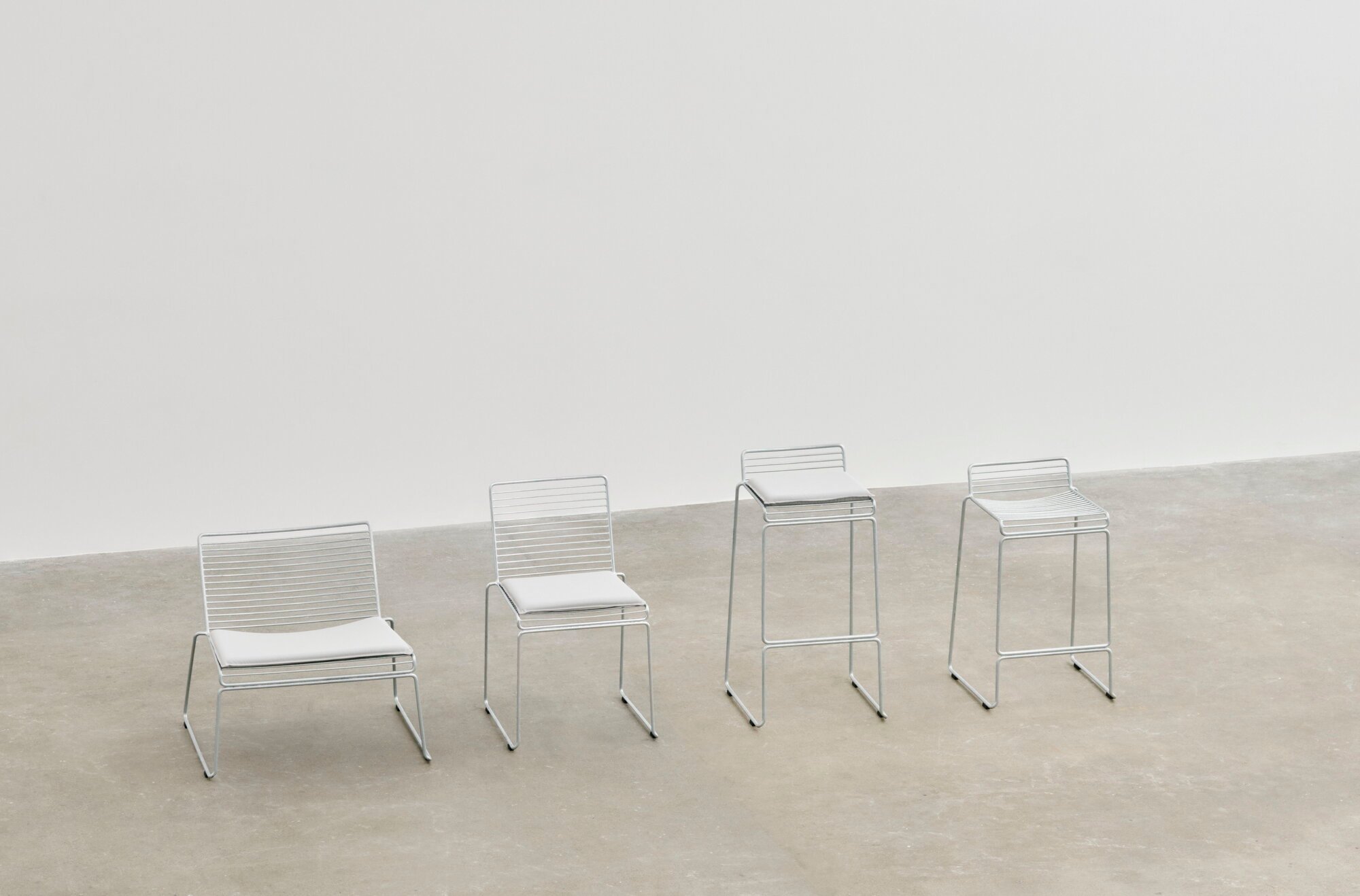 HAY Hee lounge chair, galvanized | Finnish Design Shop