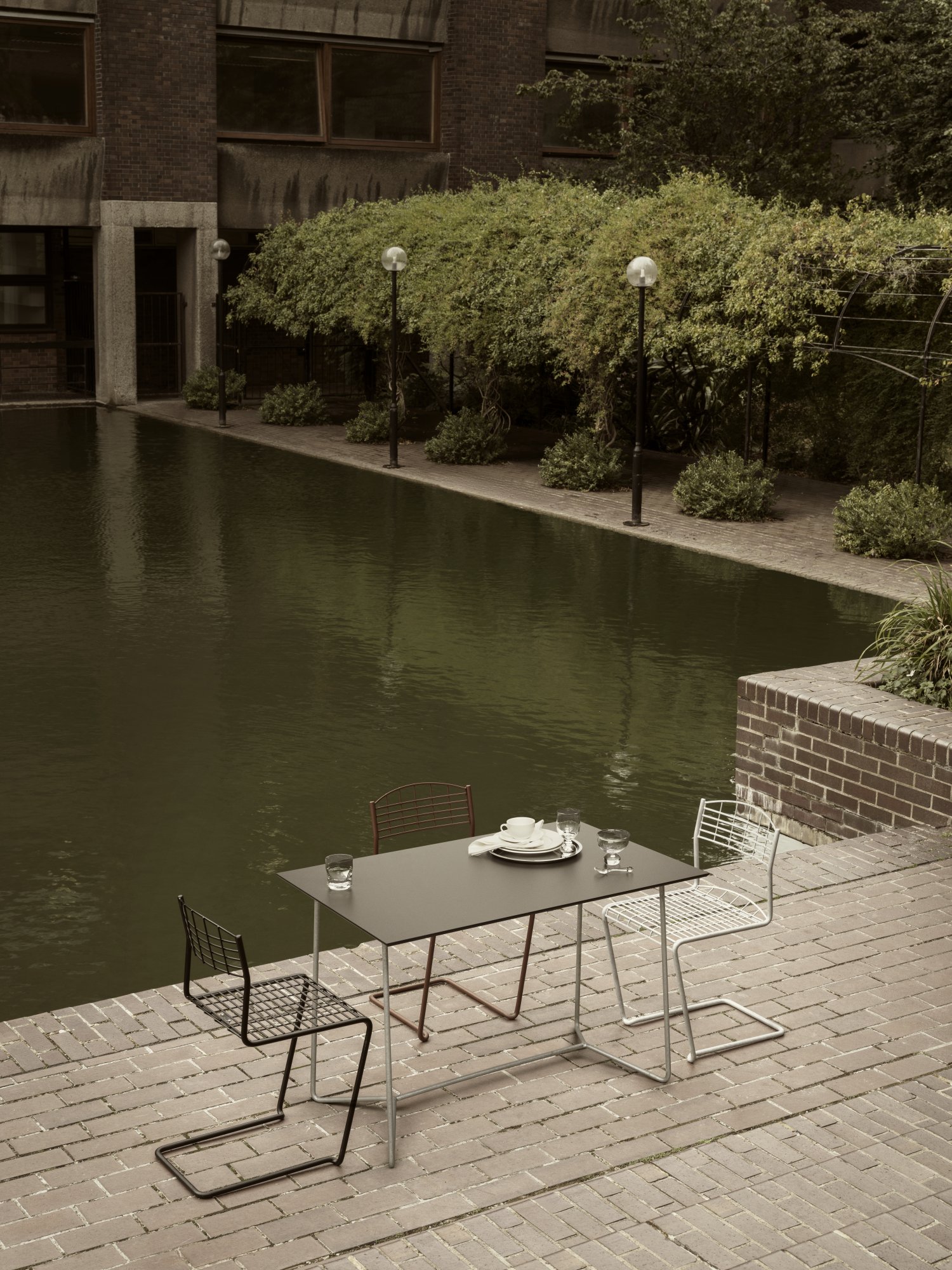 Grythyttan Stålmöbler High Tech 110 table, 72 x 110 cm, hot galvanized ...