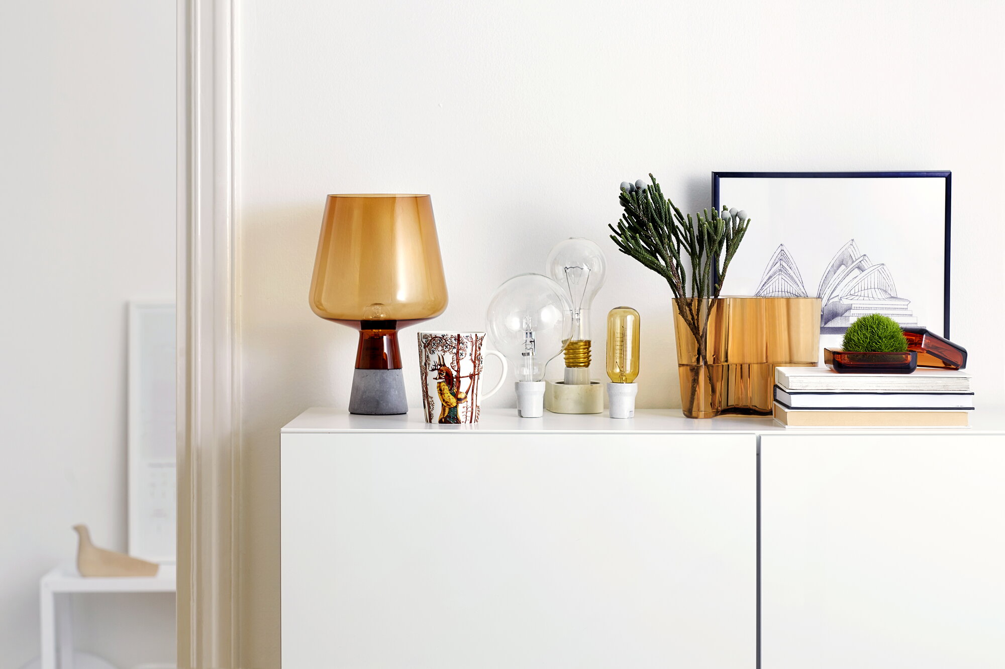 Iittala Leimu table lamp 38 cm, copper | Finnish Design Shop