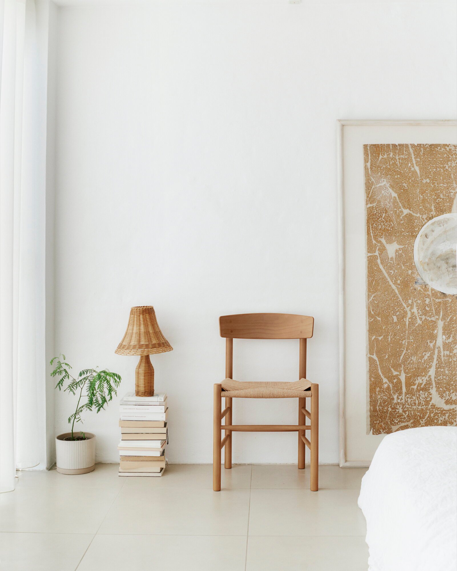 Fredericia J39 Mogensen chair, vintage lacquered beech - paper cord ...