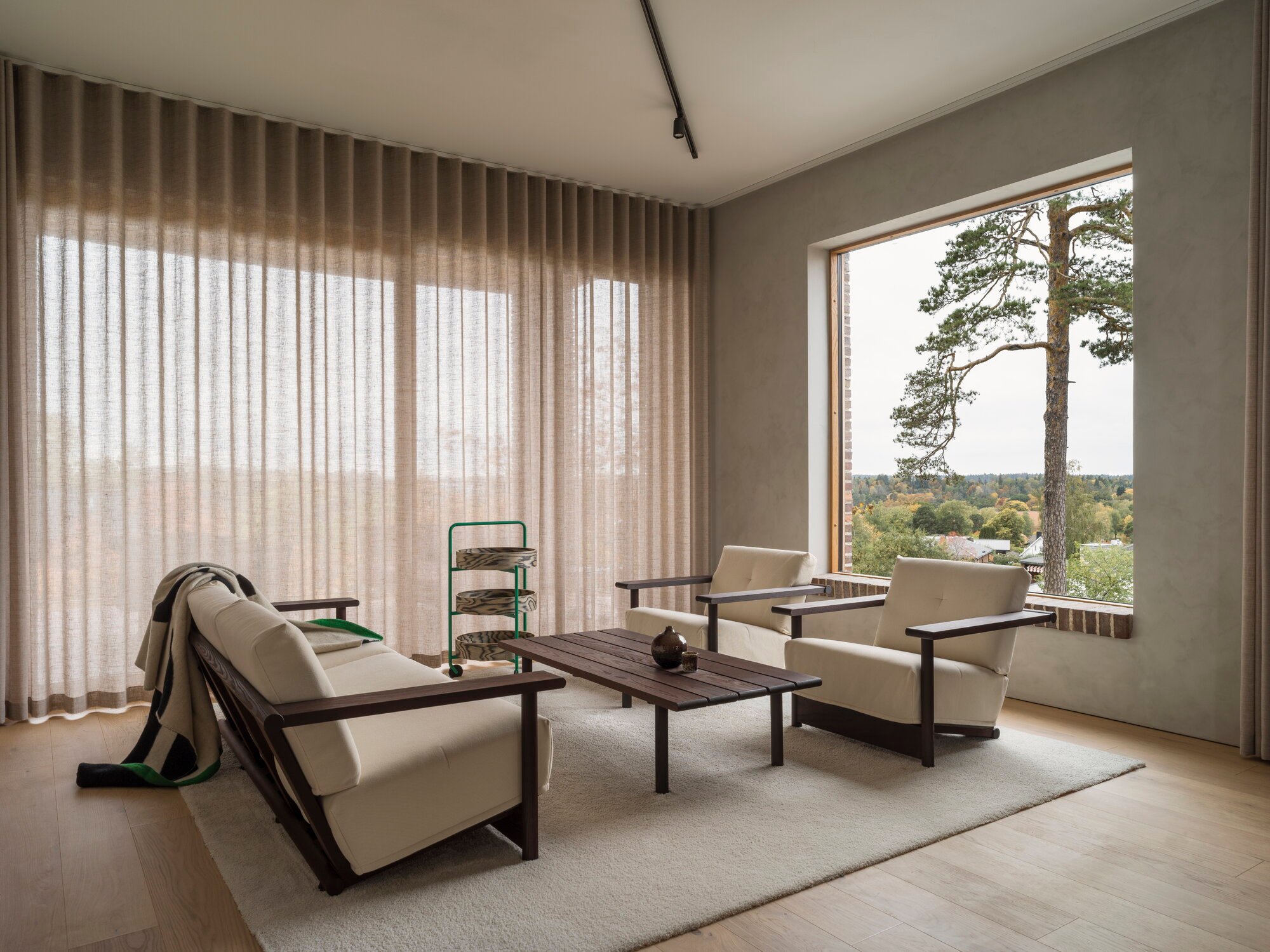 Bebó Objects Baba 3-istuttava sohva, ruskea saarni - luonnonvalkoinen ...