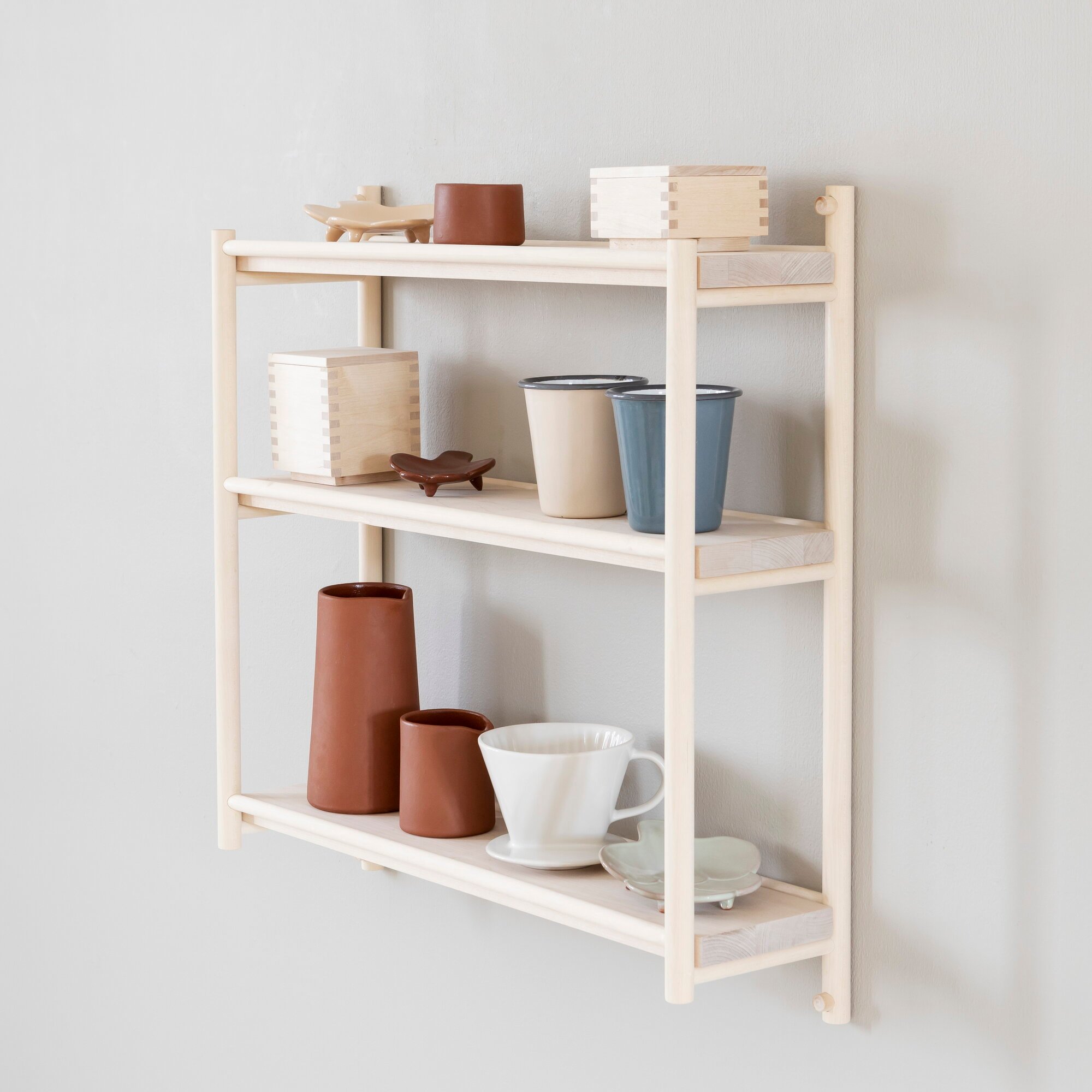 Verso Design Kamu wall shelf, high, birch | Finnish Design Shop