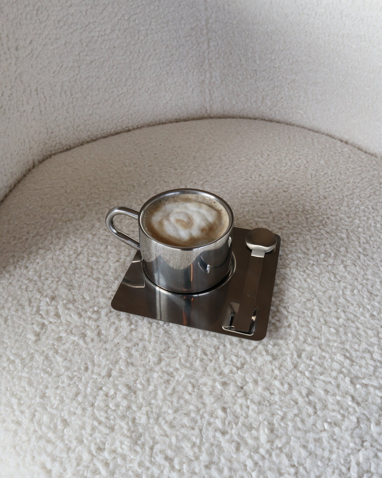 Nichba Steel Cup Trio coffee cup set, polished stainless steel ...