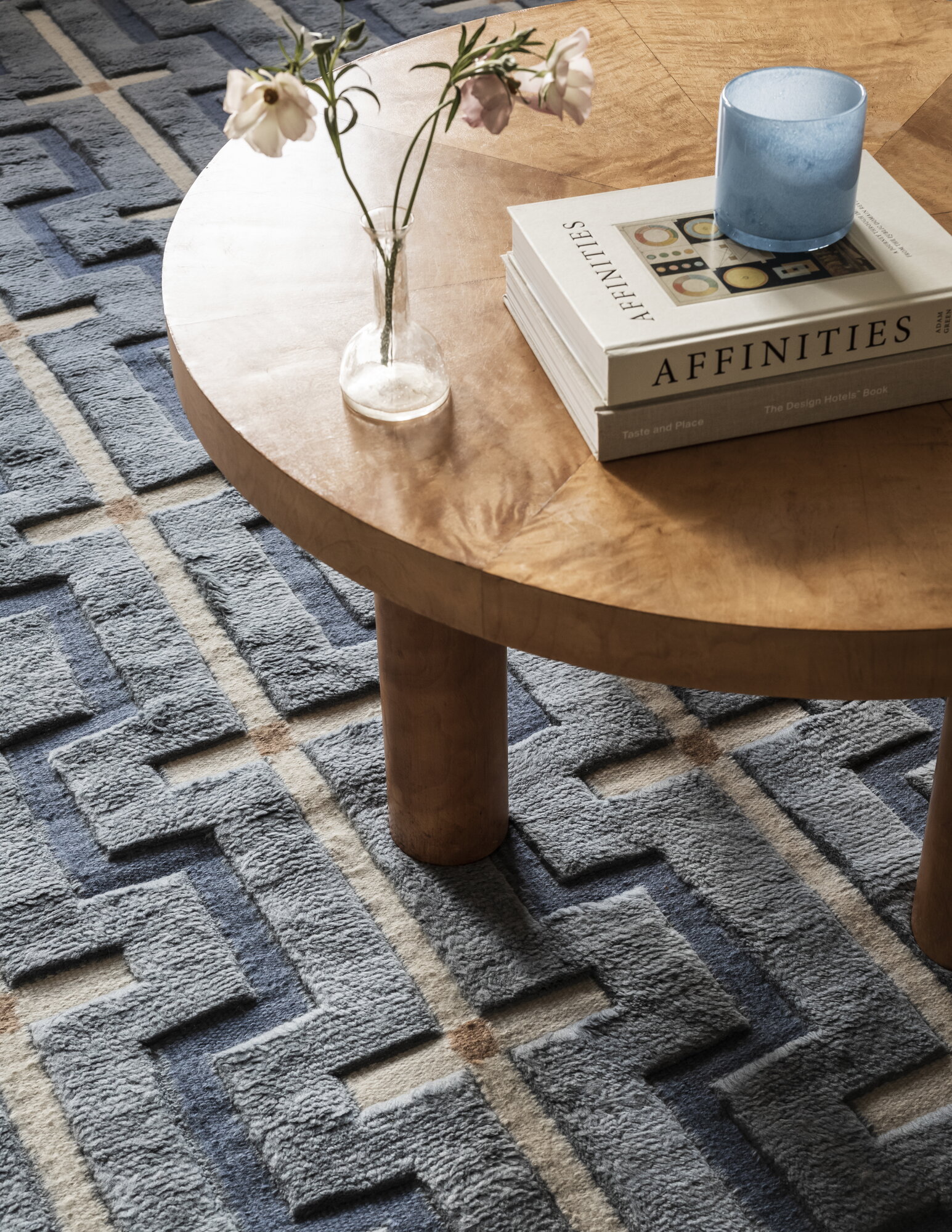 LAYERED Johanna wool rug, sky blue | Finnish Design Shop NL